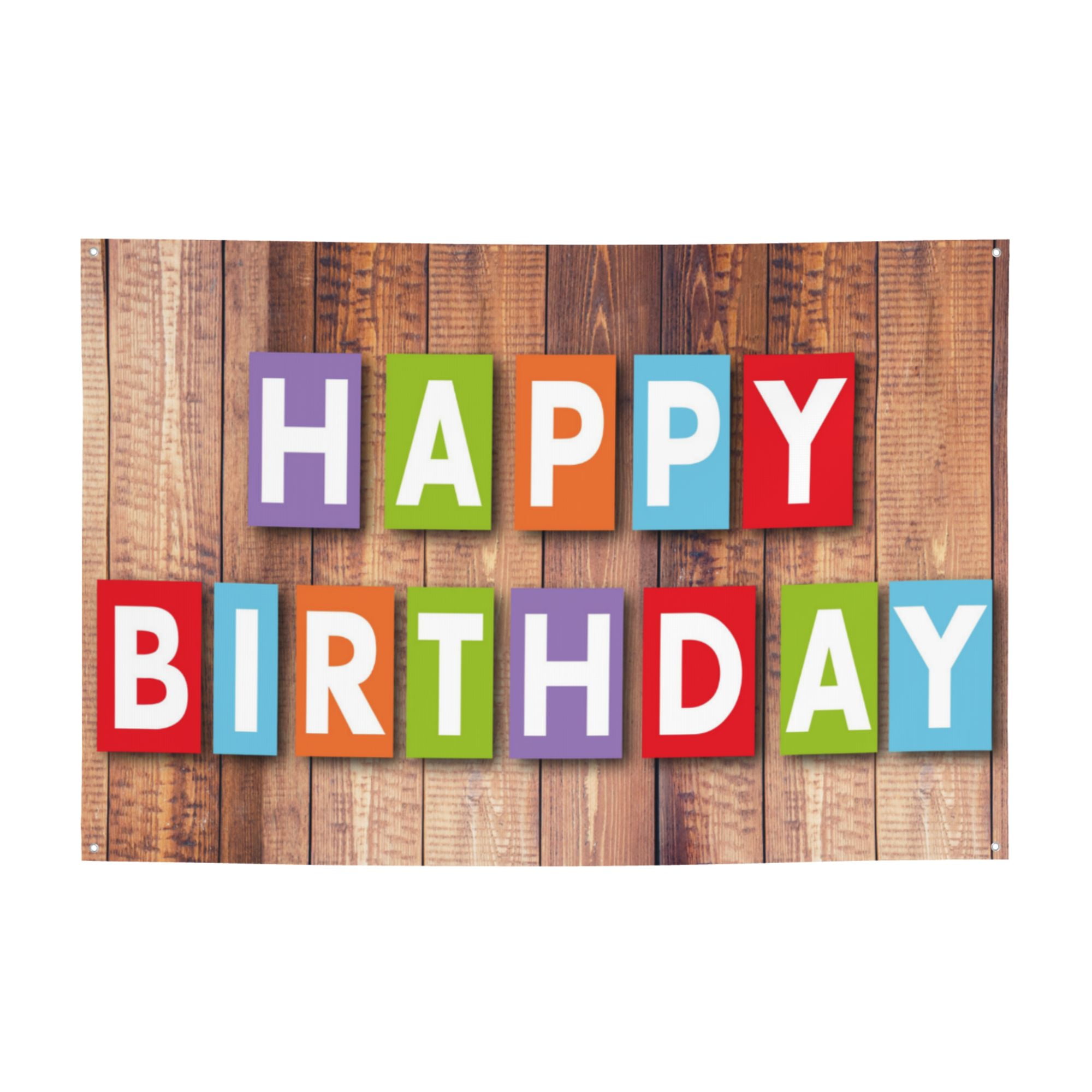 DouZhe Colorful Happy Birthday Text Sign Banner, Birthday Wishes Party ...