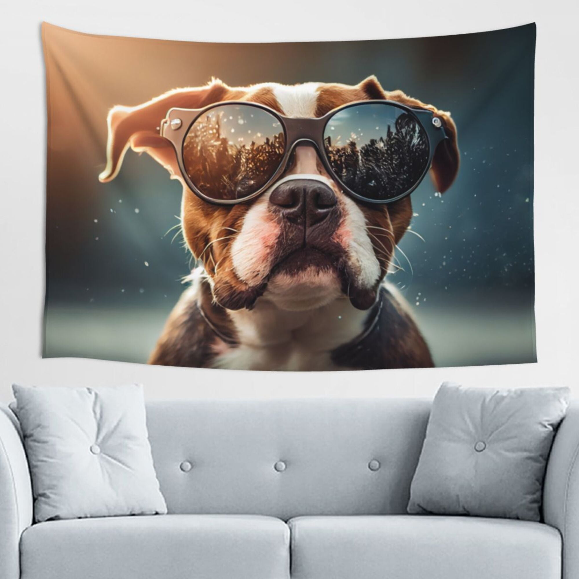 DouZhe Cute Puppy Funny Tapestry Wall Hanging Tapestries Dorm Room Home ...
