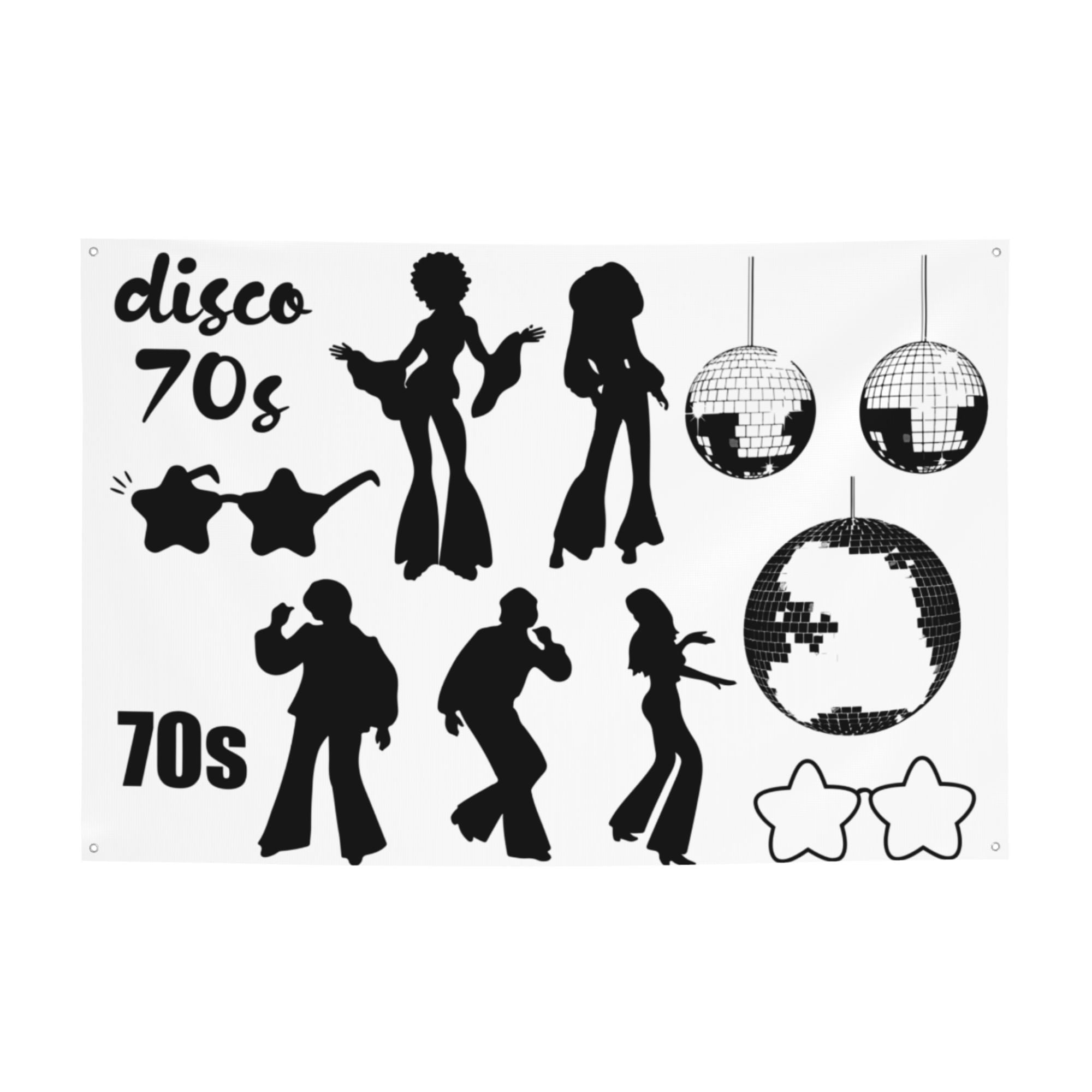DouZhe Disco Music Dance Club Sign Banner, Retro 70s Style Hanging ...