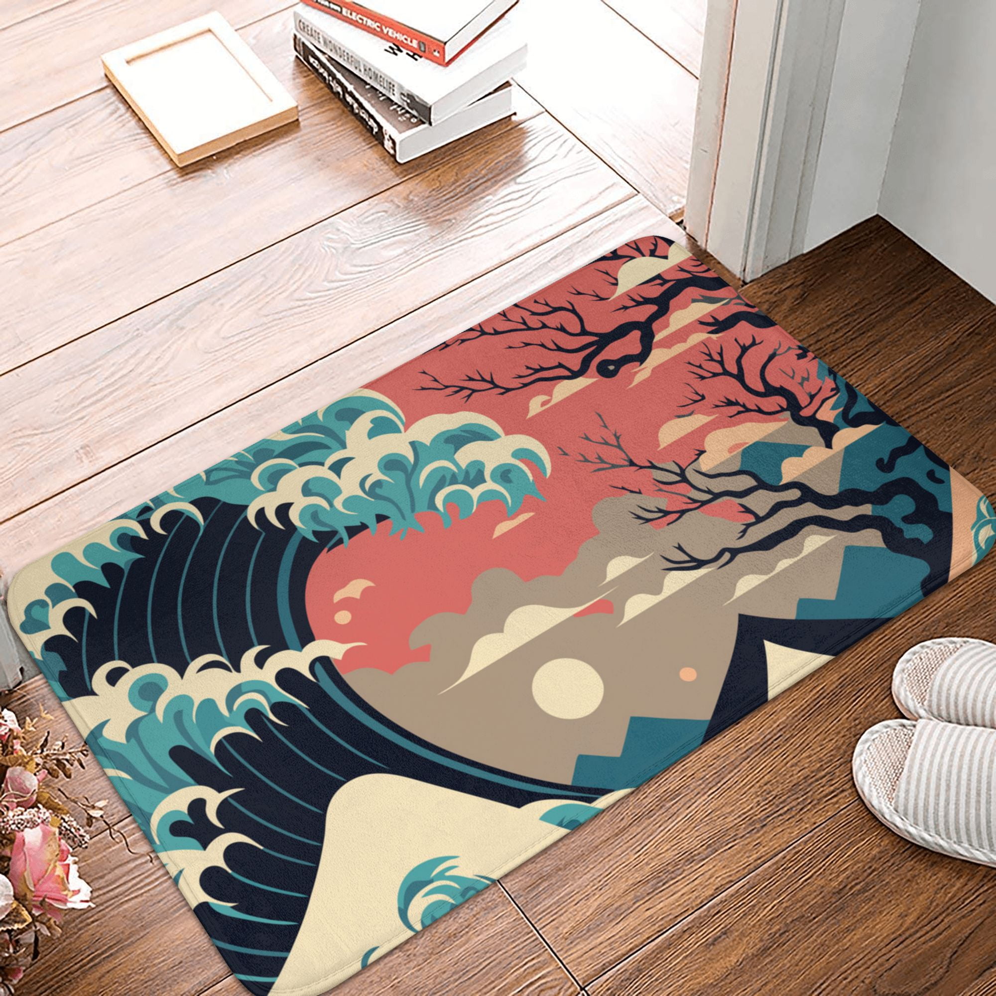 DouZhe Doormat Non-Slip Washable Floor Mat, Indoor Area Rug Japanese ...