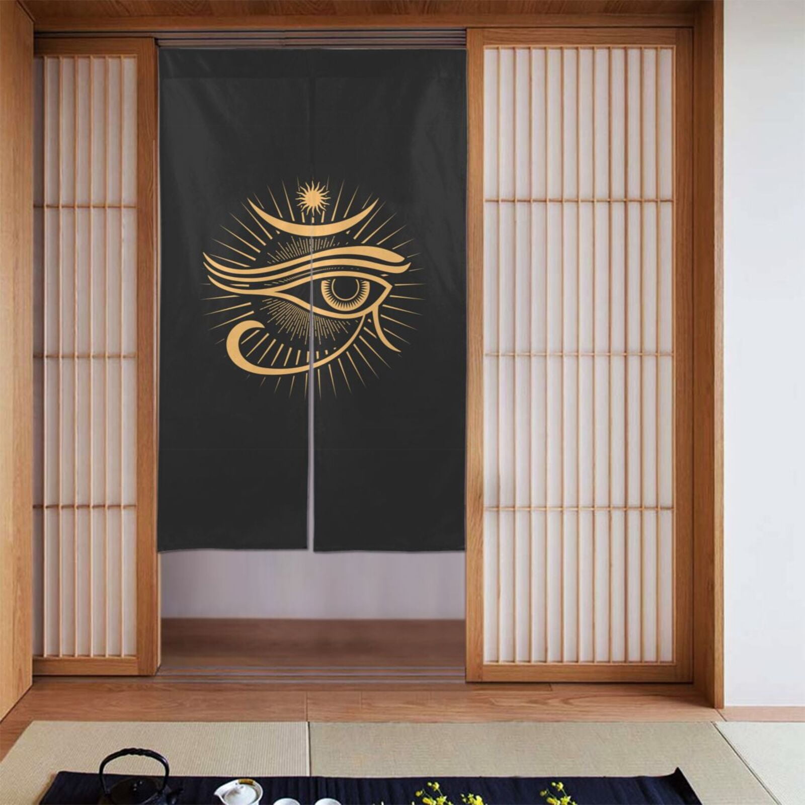 DouZhe Doorway Drape Split Curtains, Magic Evil Seeing Eye Room Divider ...