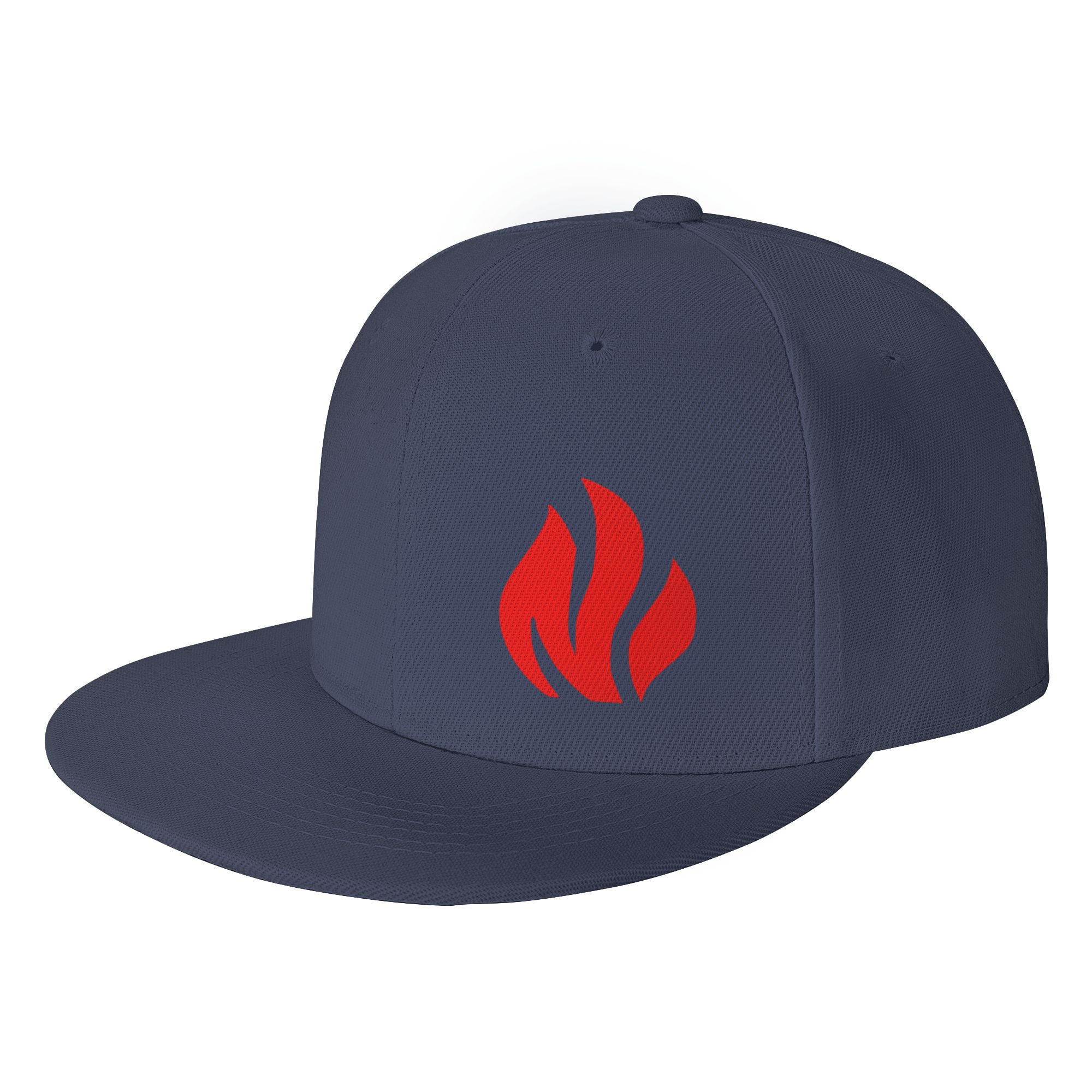 DouZhe Flat Brim Cap Snapback Hat, Fire Burning Symbols Prints ...