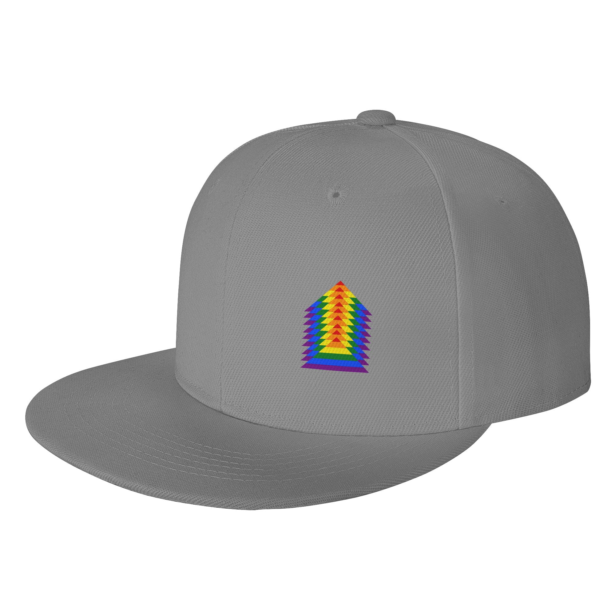 DouZhe Flat Brim Cap Snapback Hat, Lgbt Rainbow Pride Prints Adjustable ...