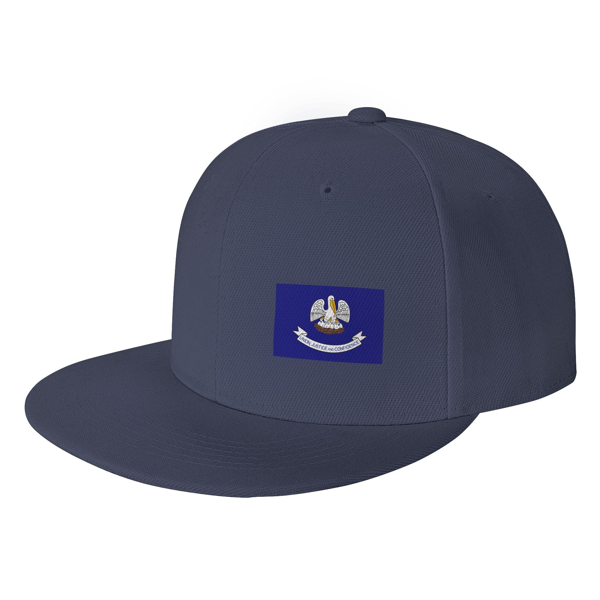 DouZhe Flat Brim Cap Snapback Hat, Louisiana State Seal Flag Prints ...