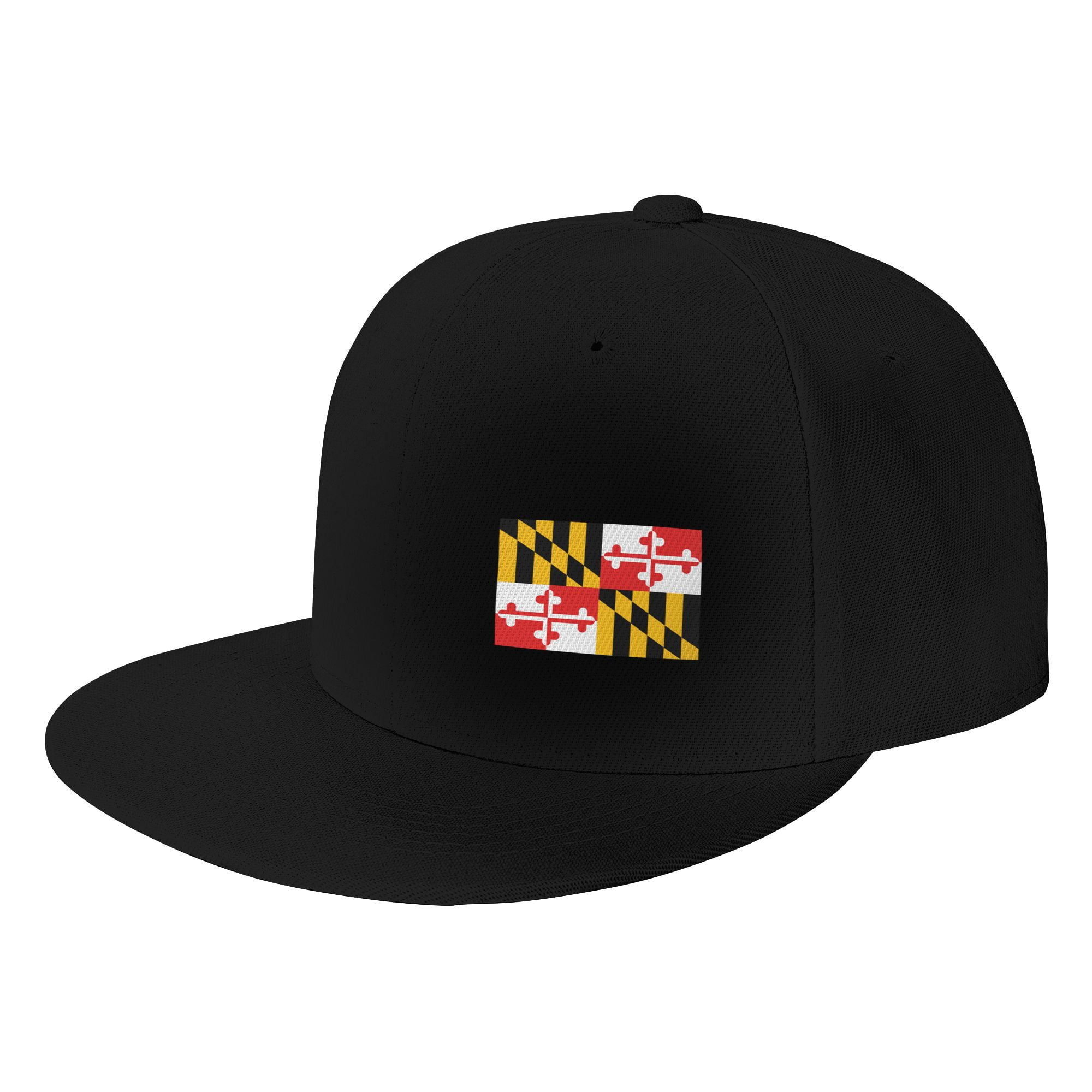 DouZhe Flat Brim Cap Snapback Hat, Maryland State Flag Prints ...