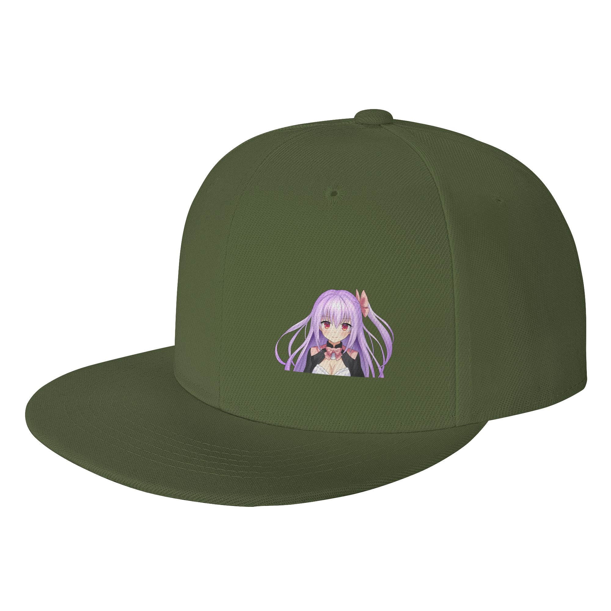 DouZhe Flat Brim Cap Snapback Hat, Moe Anime Character Girl Prints ...