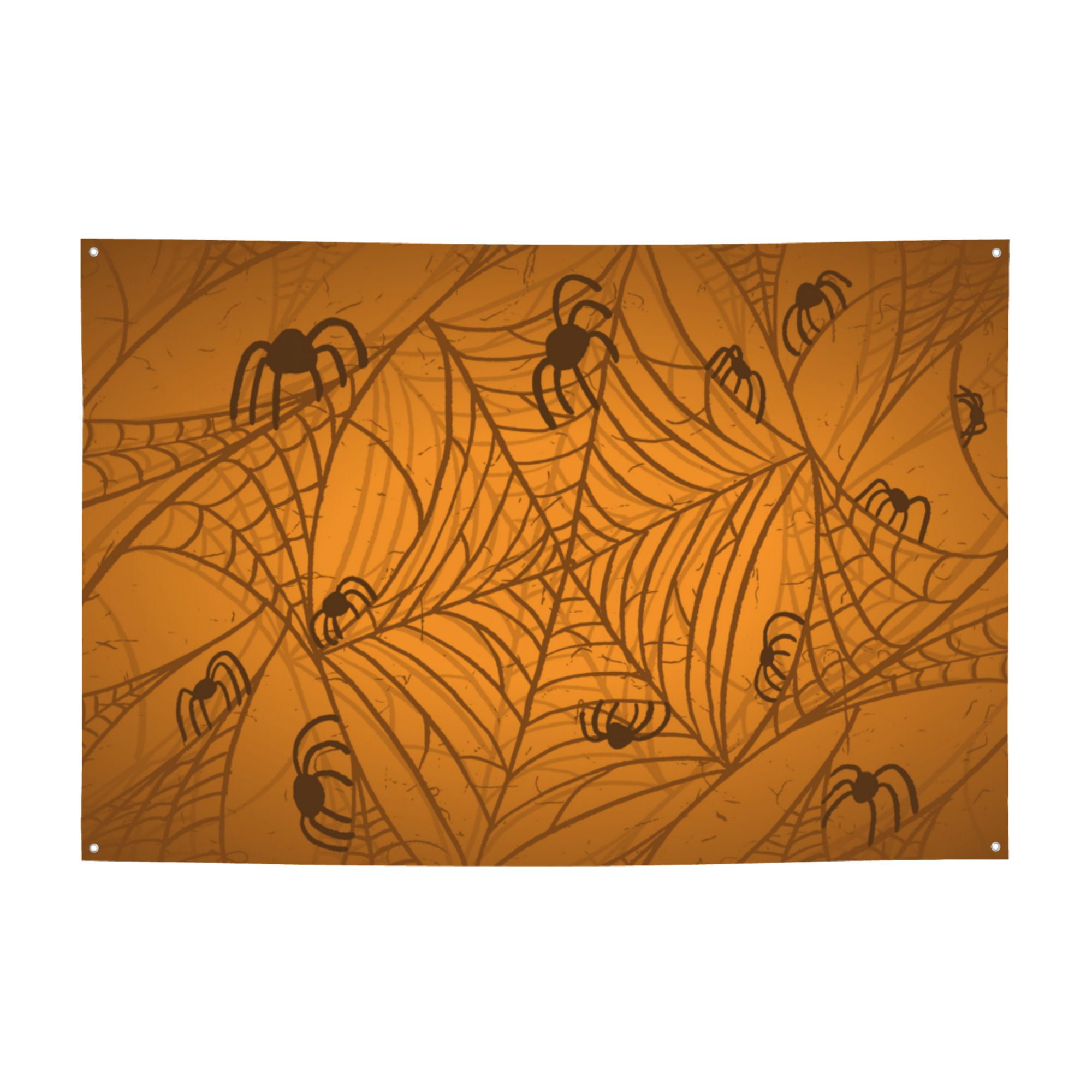 DouZhe Grunge Style Spider Web Sign Banner, Hanging Banners Backdrop ...