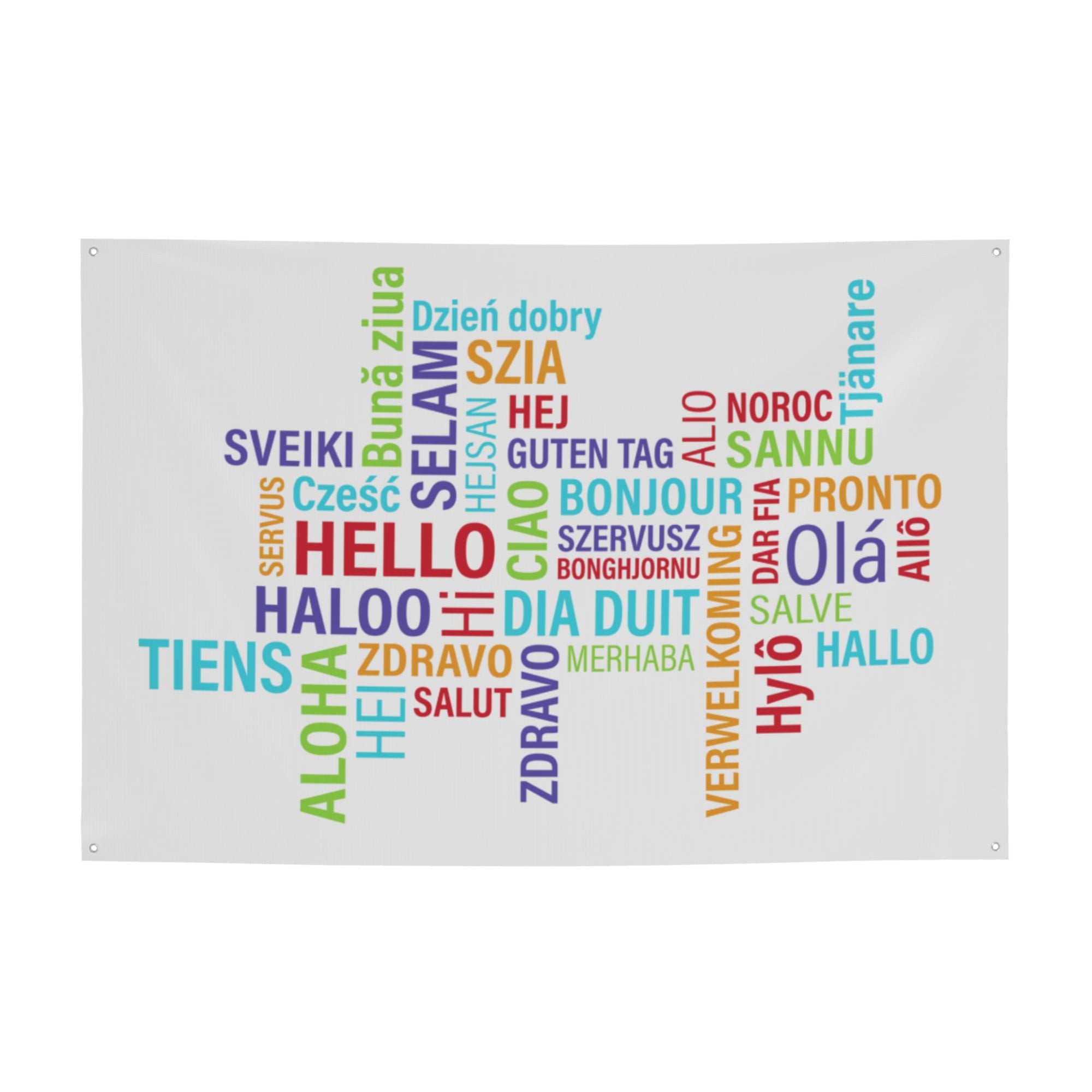 DouZhe Hello Bonjour Hi Welcome Sign Banner, International Language ...