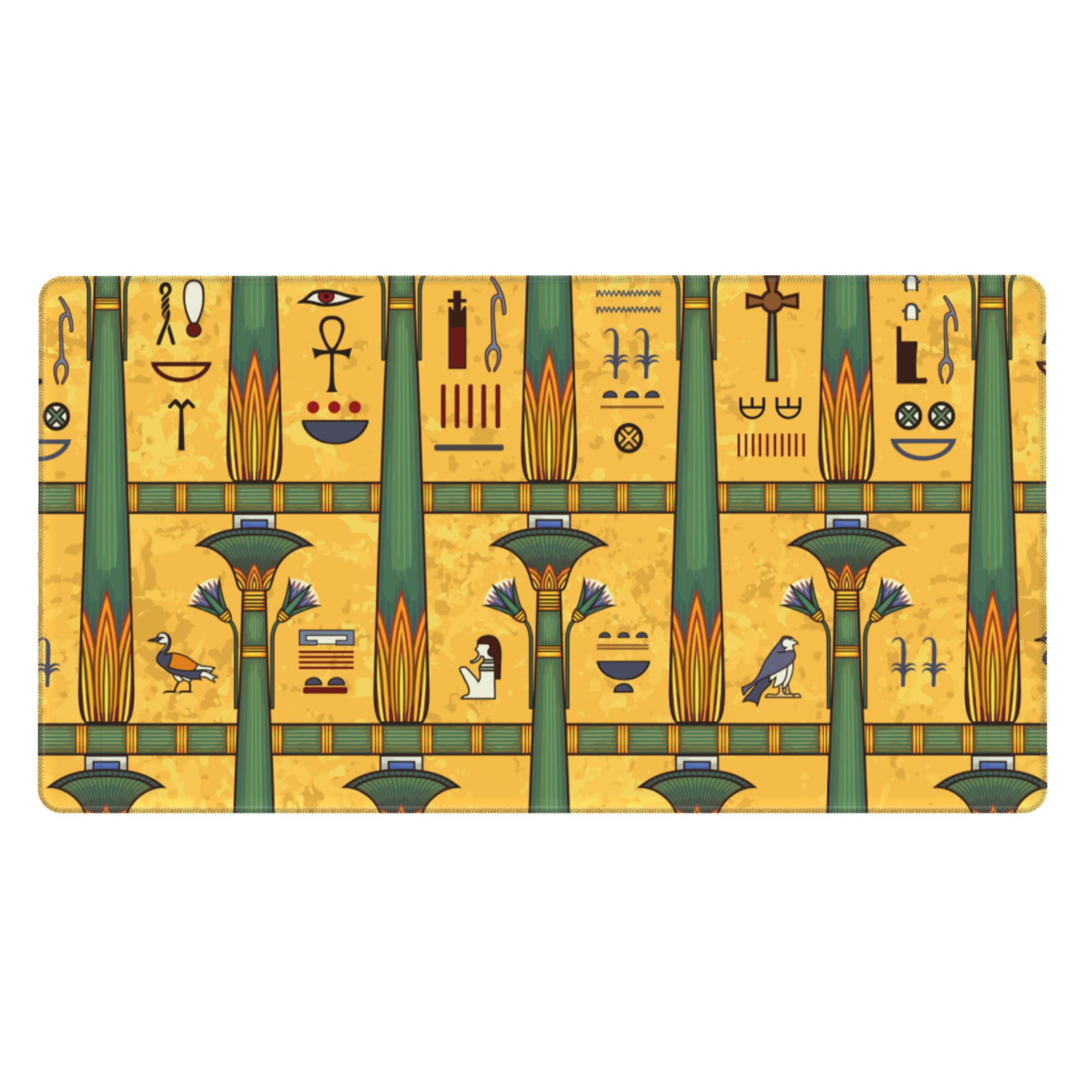 DouZhe Large Mouse Pad, Cartoon Ancient Egyptian Symbols Non-Slip ...