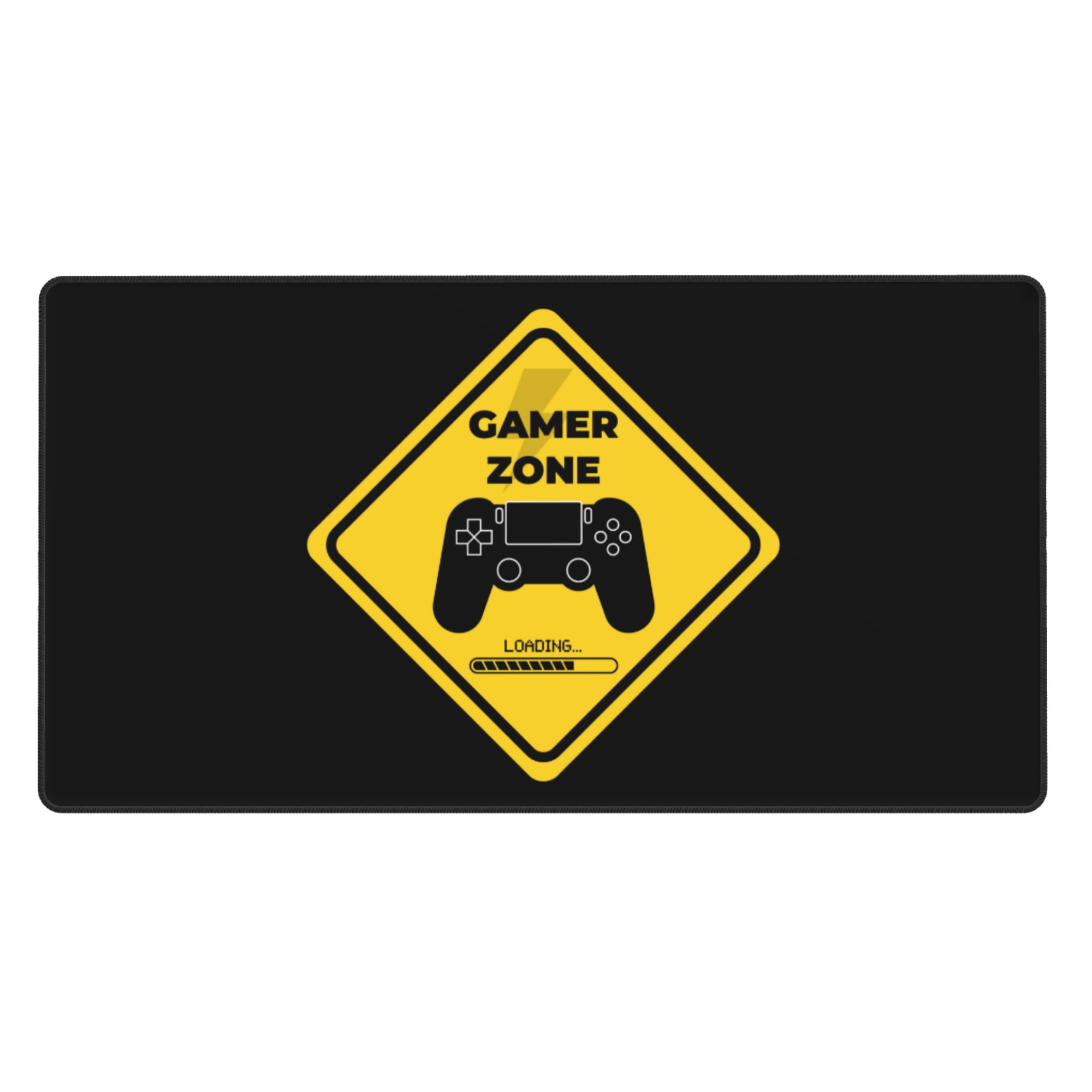 DouZhe Large Mouse Pad, Gamer Zone Warning Sign Non-Slip Waterproof ...