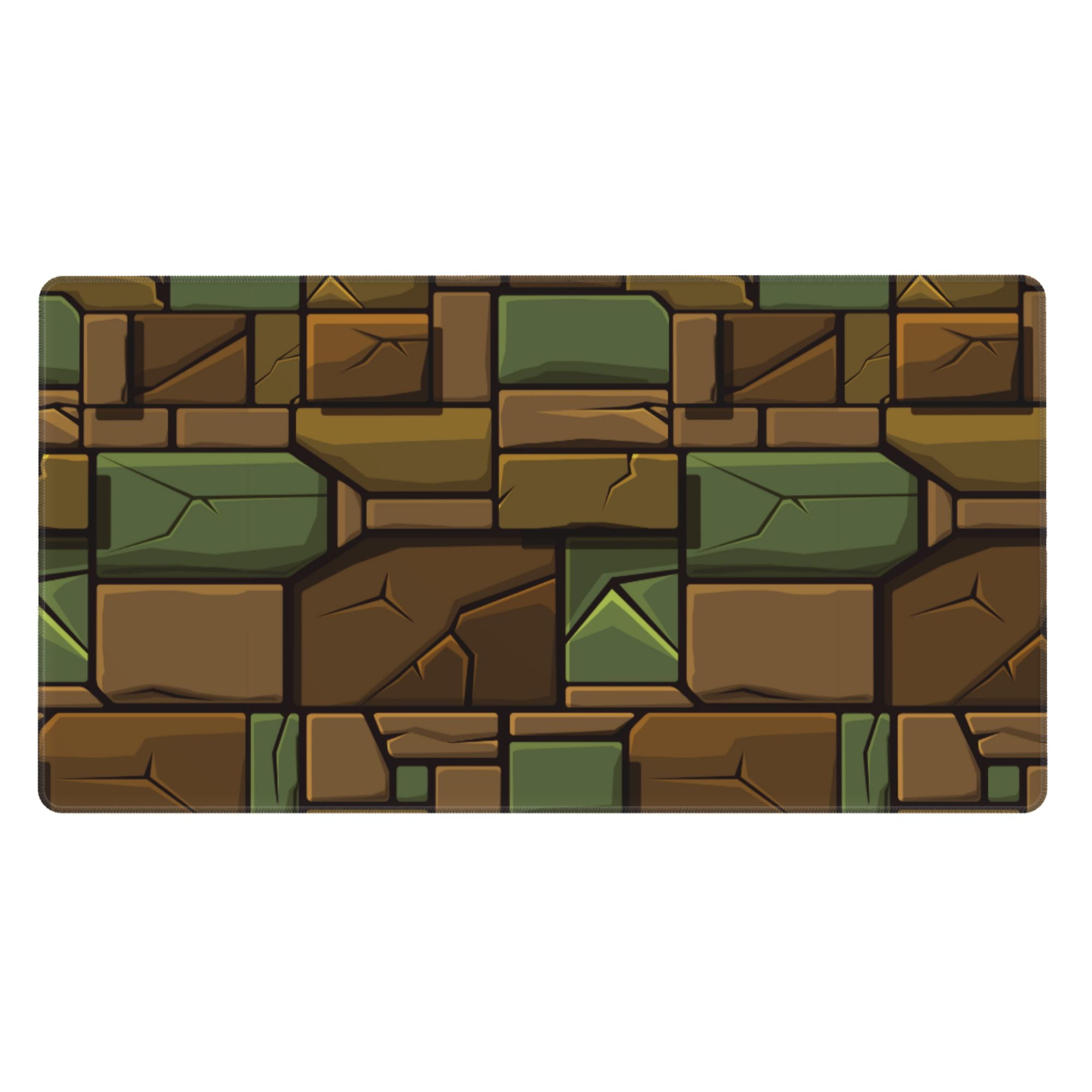 DouZhe Large Mouse Pad, Geometric Rock Wall Tiles Non-Slip Waterproof ...