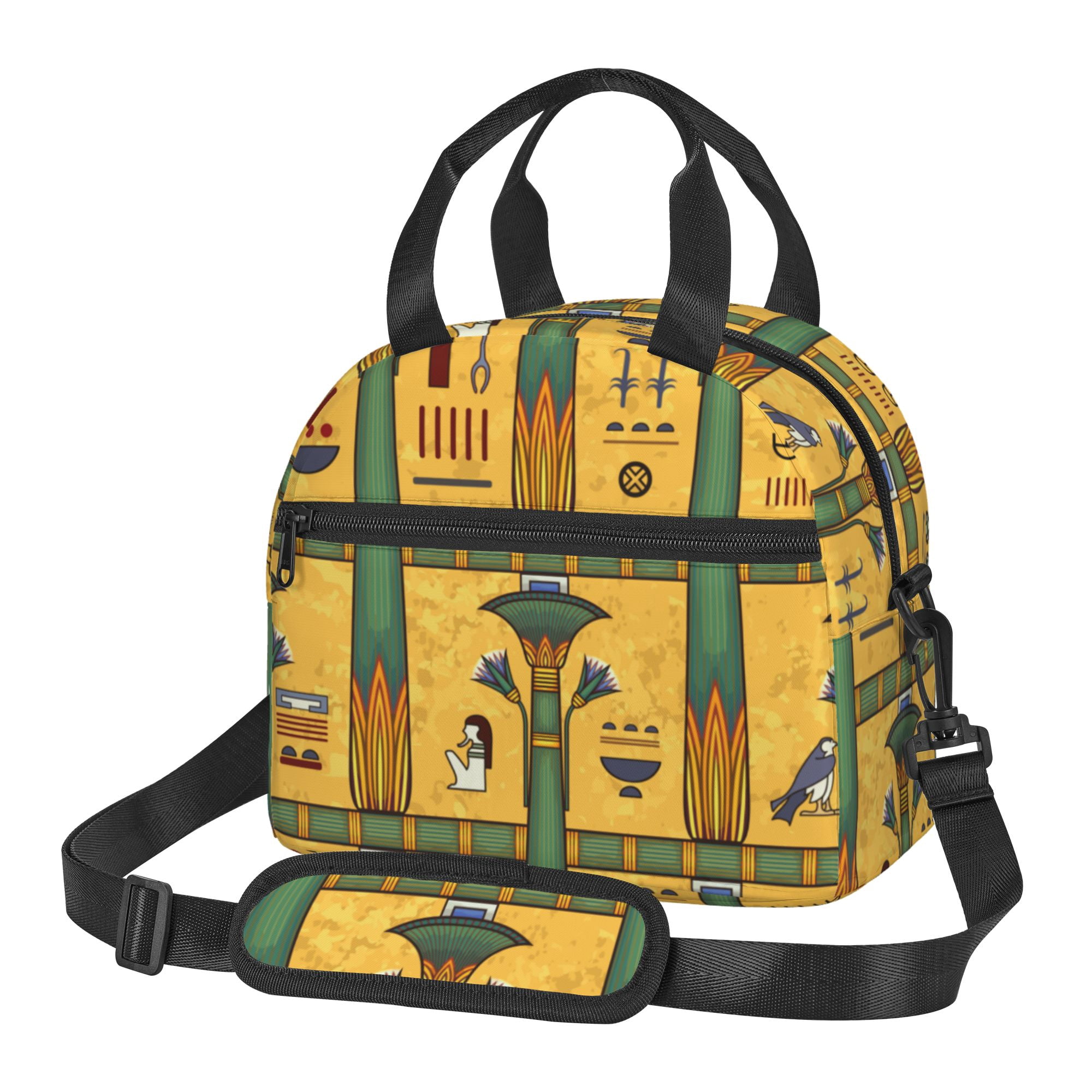 DouZhe Lunch Bags for Women and Men, Cartoon Ancient Egyptian Symbols ...