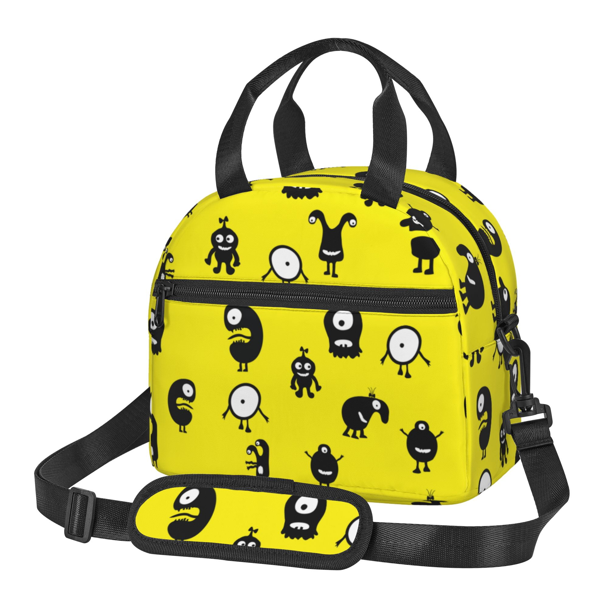 DouZhe Lunch Bags for Women and Men, Cute Smile Aliens Monsters Prints ...