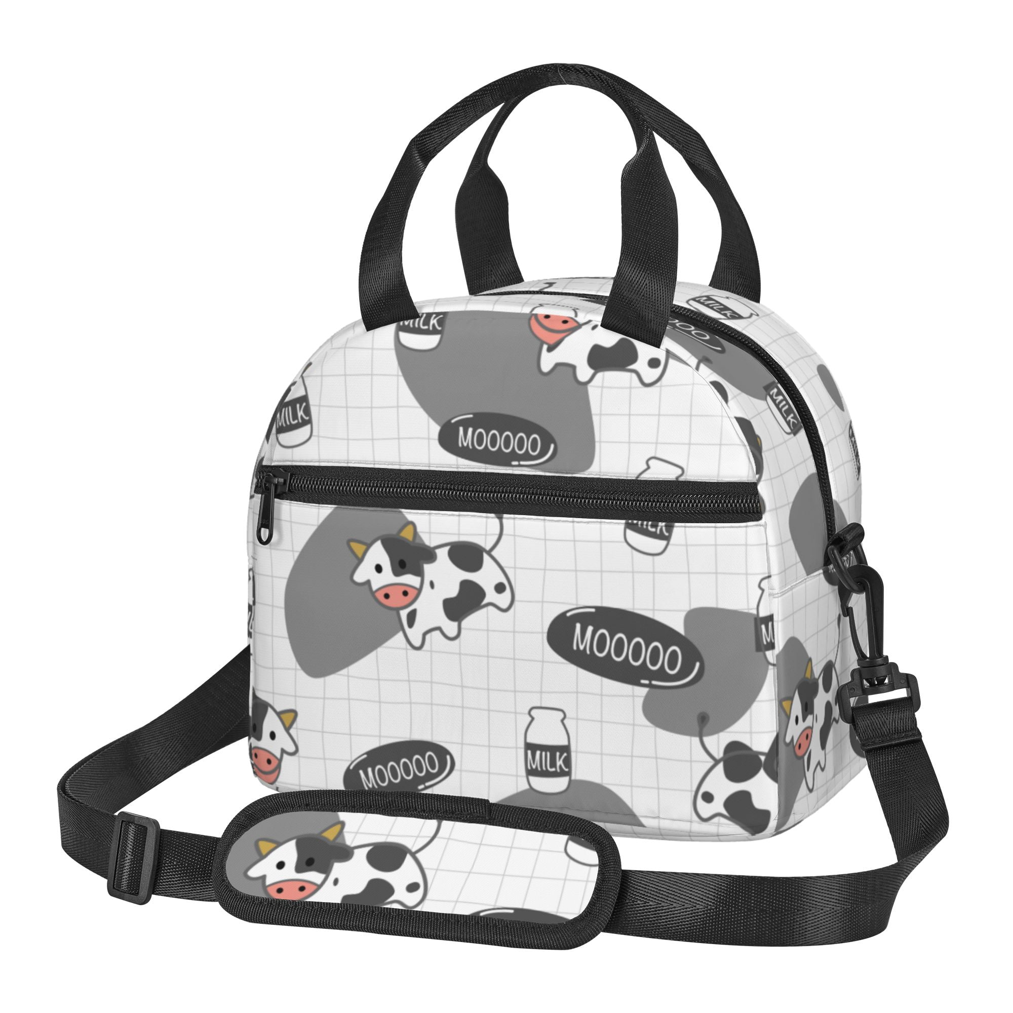 DouZhe Lunch Bags for Women and Men, Funny Animal Cute Cows Prints ...