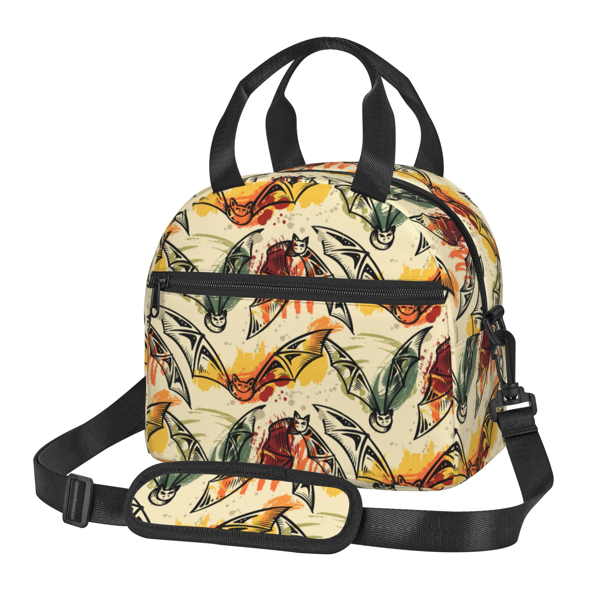 DouZhe Lunch Bags for Women and Men, Halloween Gothic Bat Cartoon ...
