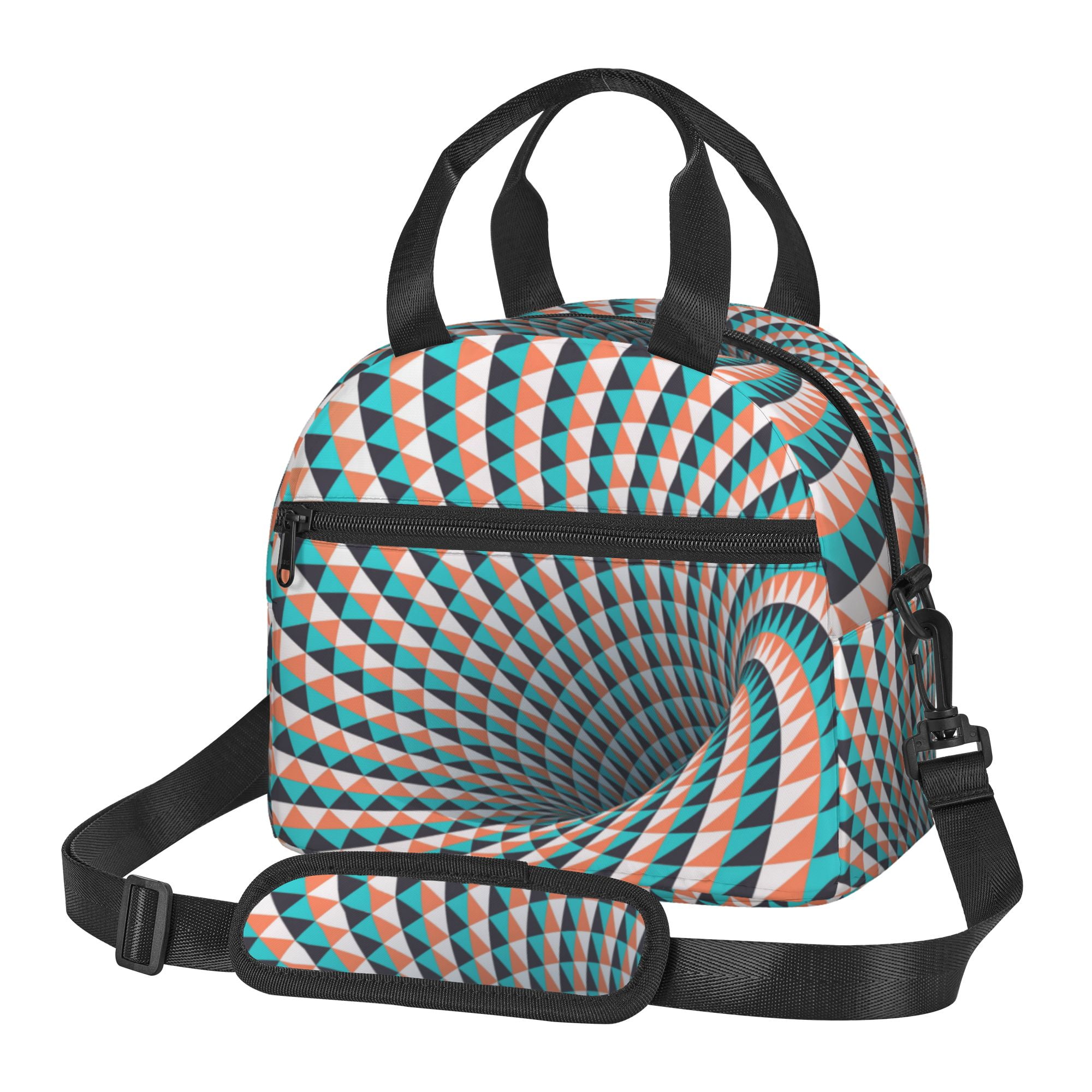 DouZhe Lunch Bags for Women and Men, Realistic Optical Illusion Prints ...