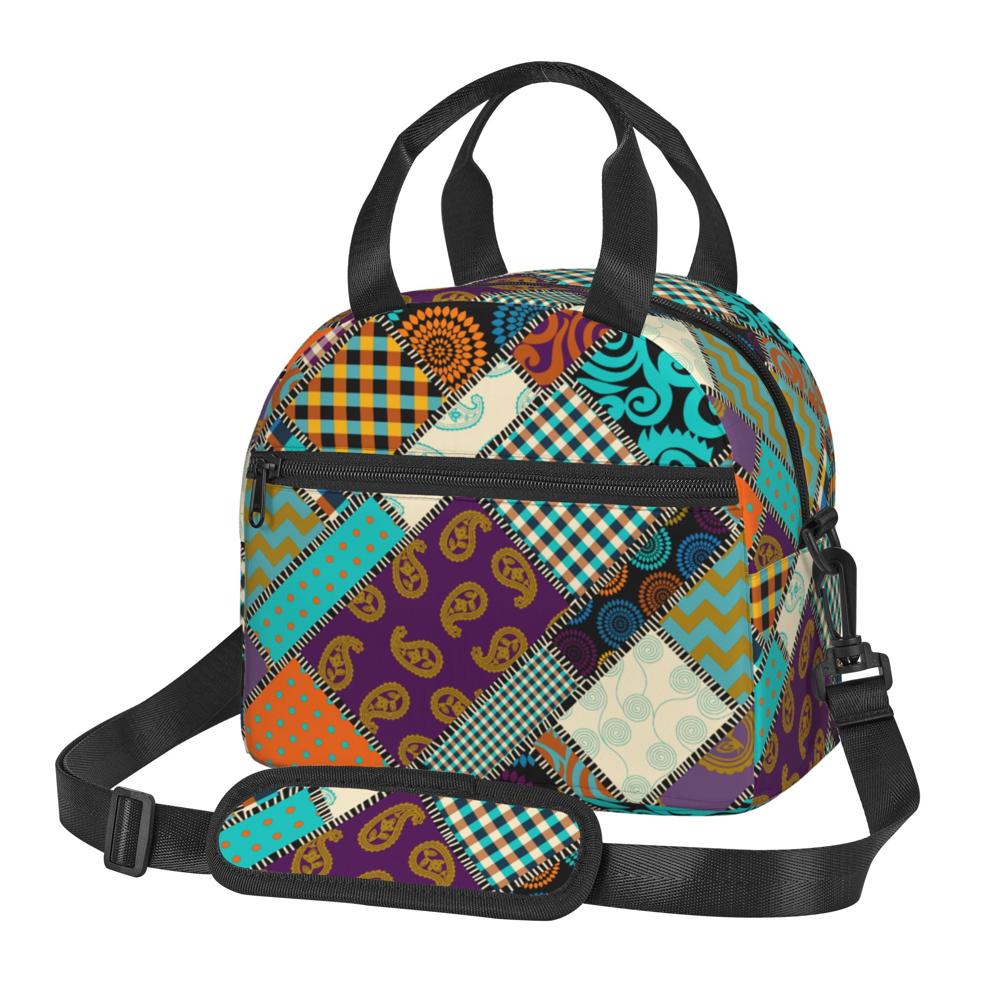 DouZhe Lunch Bags for Women and Men, Retro Mughal Ethnic Style Floral ...