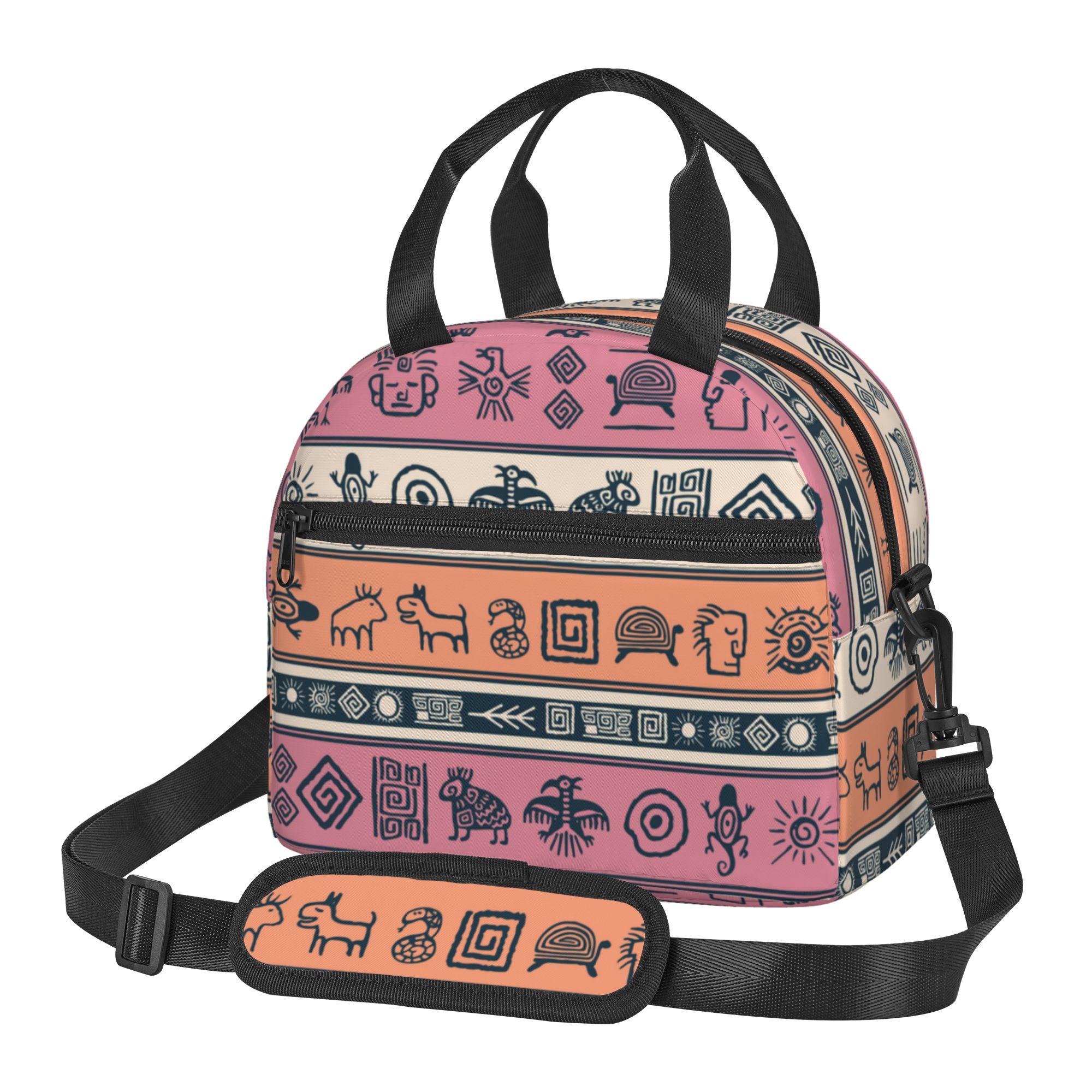 DouZhe Lunch Bags for Women and Men, Vintage Egypt Style Symbols Prints ...