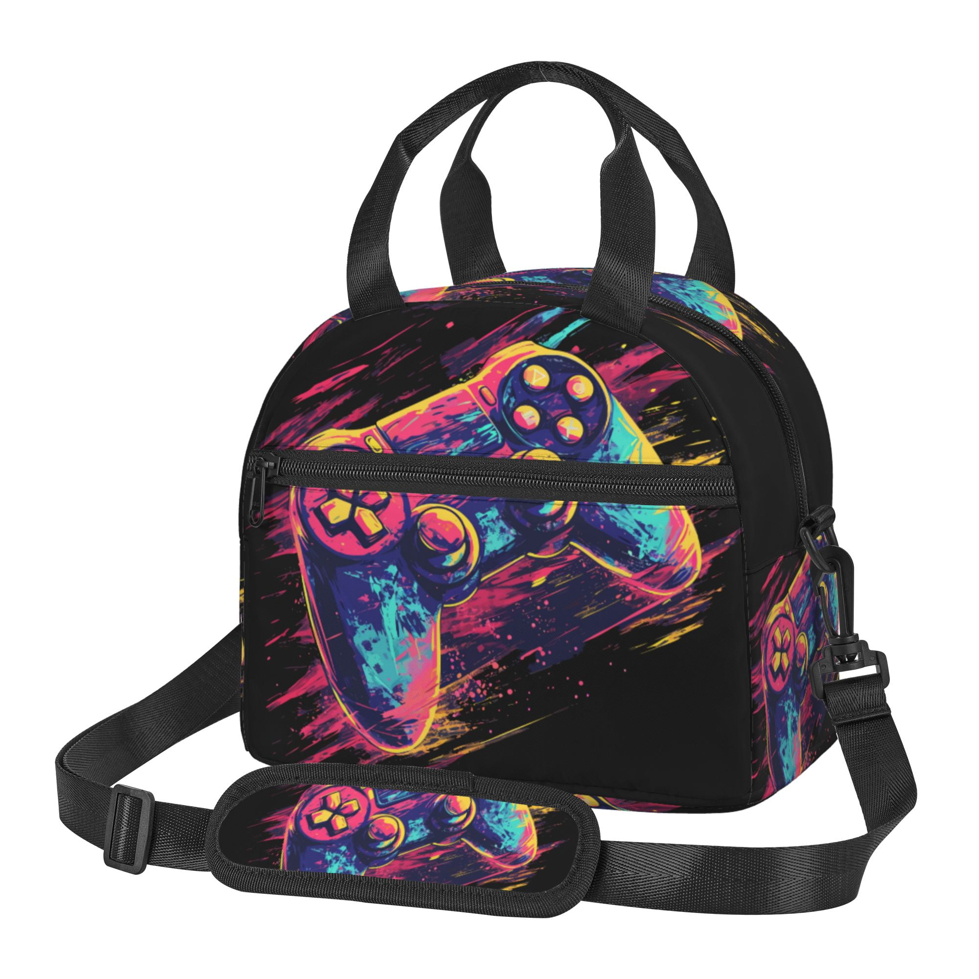 DouZhe Lunch Bags for Women and Men, Watercolor Game controller Prints ...