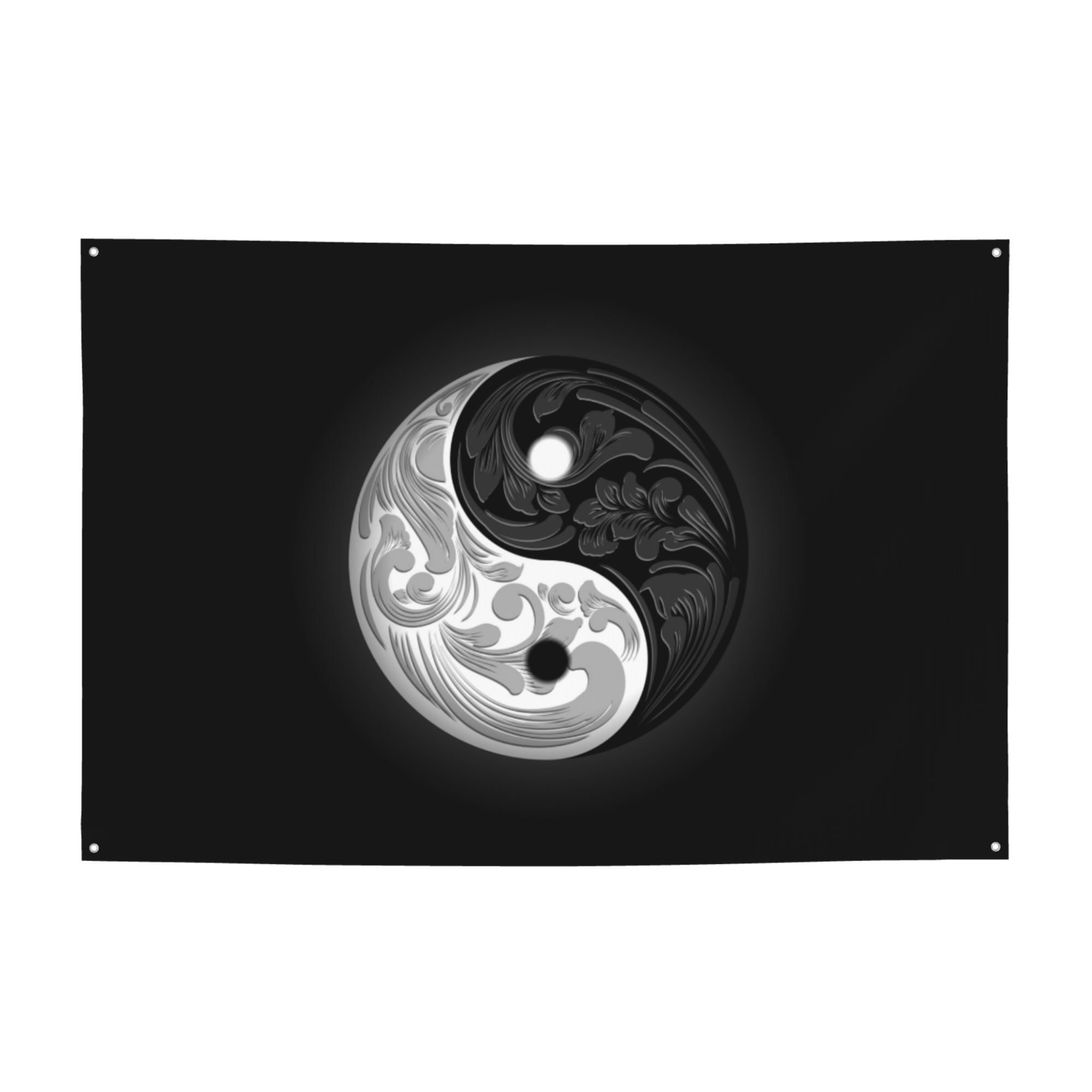 DouZhe Oriental Yin Yang Symbol Sign Banner, Hanging Banners Backdrop ...