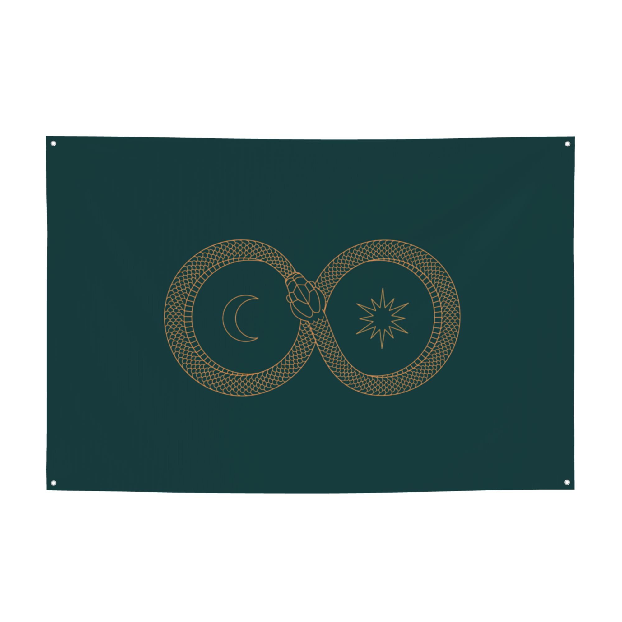 DouZhe Ouroboros Symbol Sign Banner, Hanging Banners Backdrop Festive ...