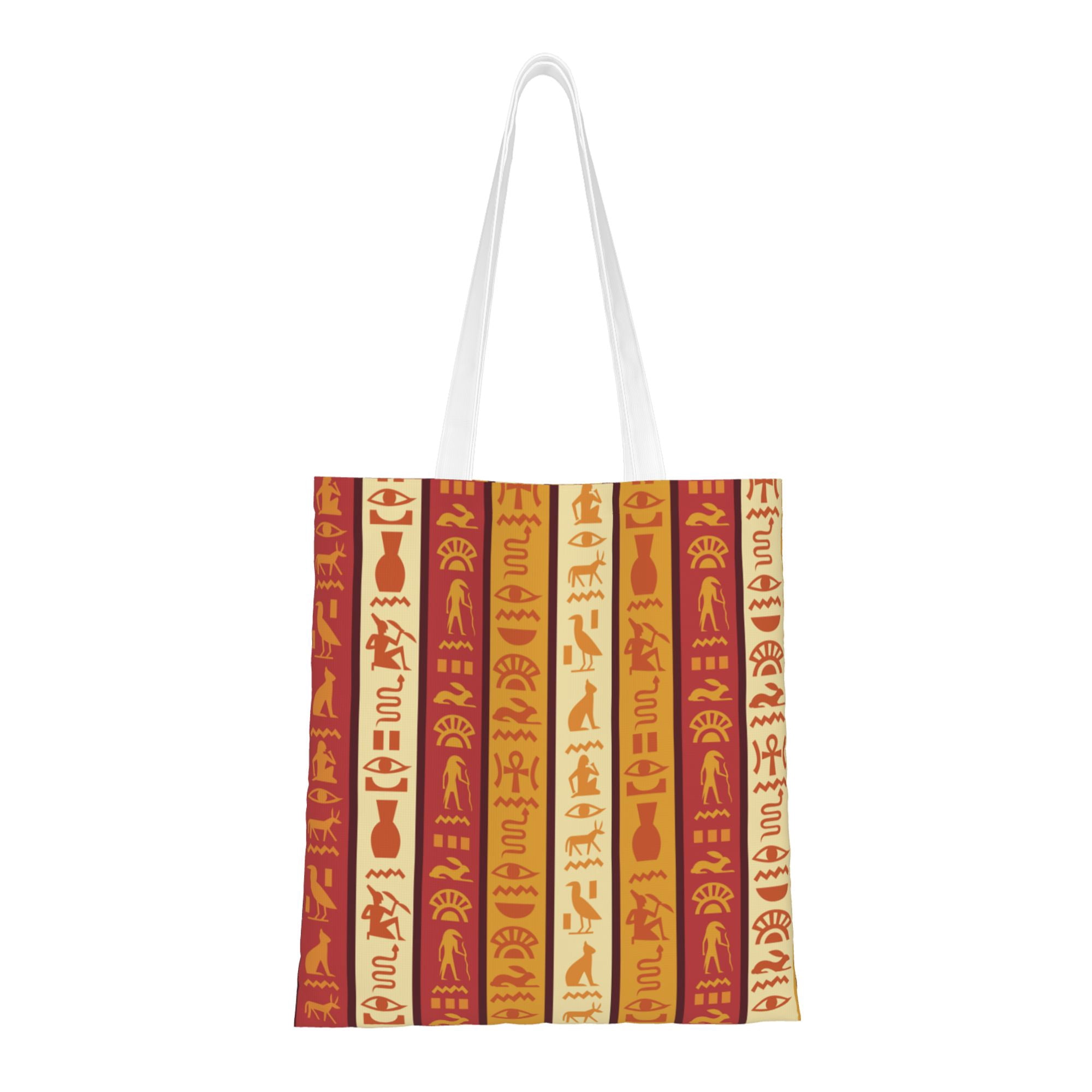 DouZhe Reusable Grocery Bags, Ancient Egypt Hieroglyphic Lightweight ...
