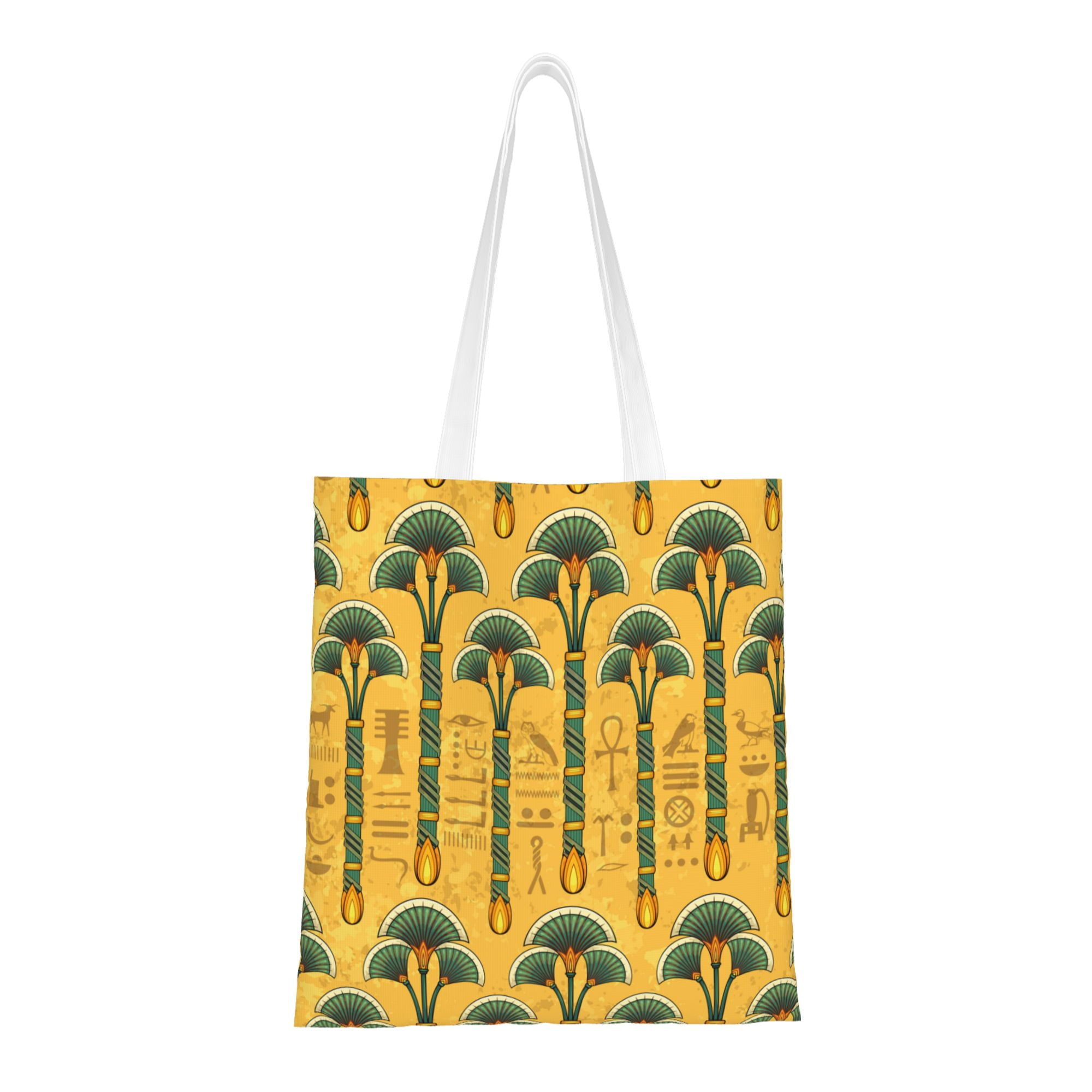 DouZhe Reusable Grocery Bags, Ancient Egypt Symbols Hieroglyphics ...