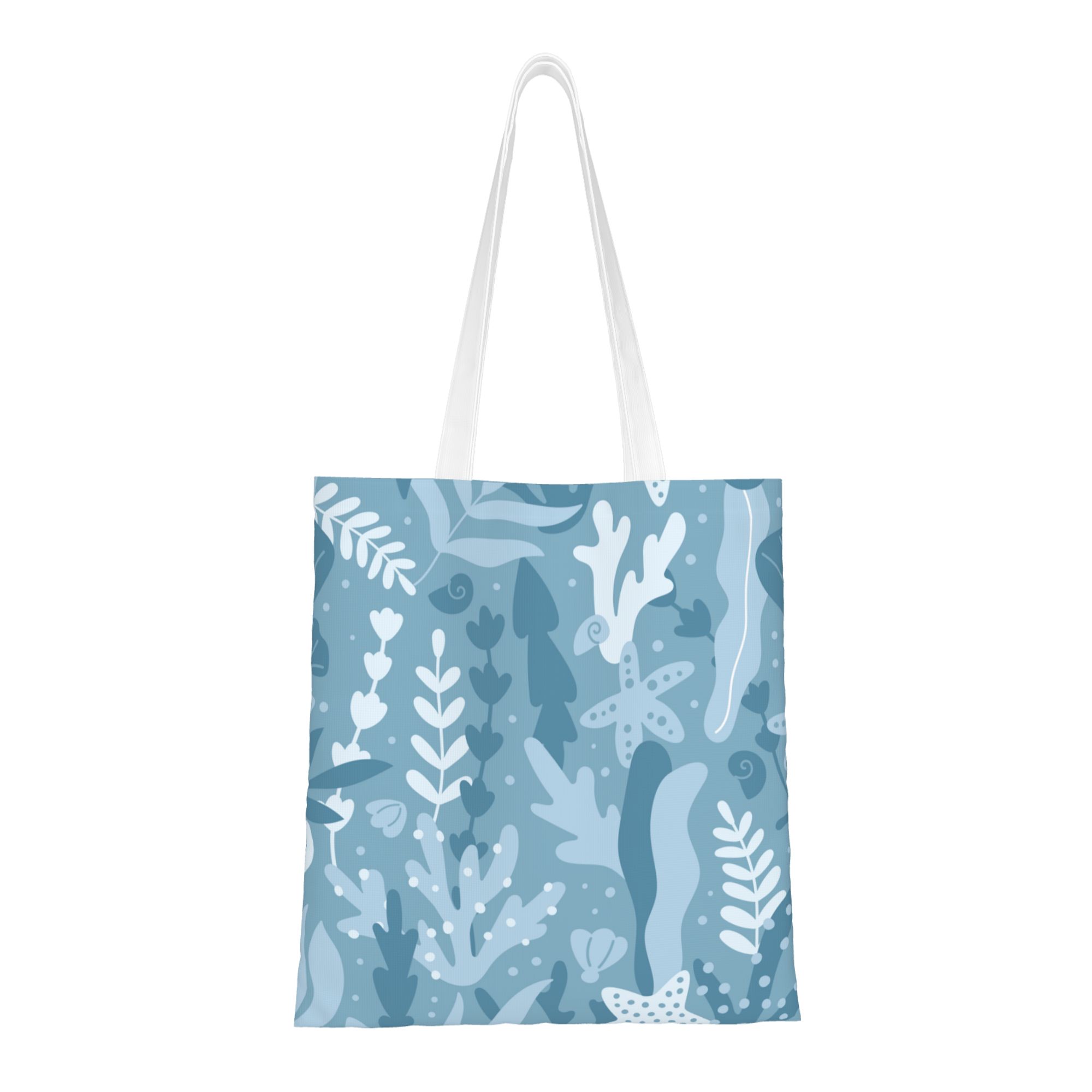 DouZhe Reusable Grocery Bags, Blue Cartoon Ocean Aquarium Lightweight ...