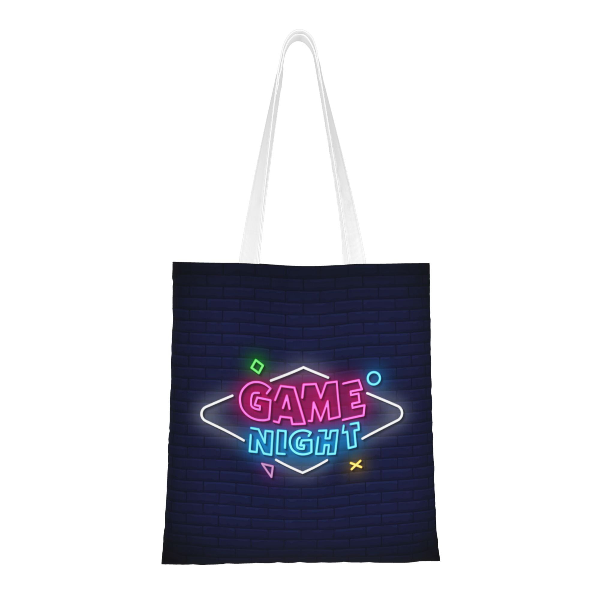DouZhe Reusable Grocery Bags, Game Night Neon Signs Lightweight ...