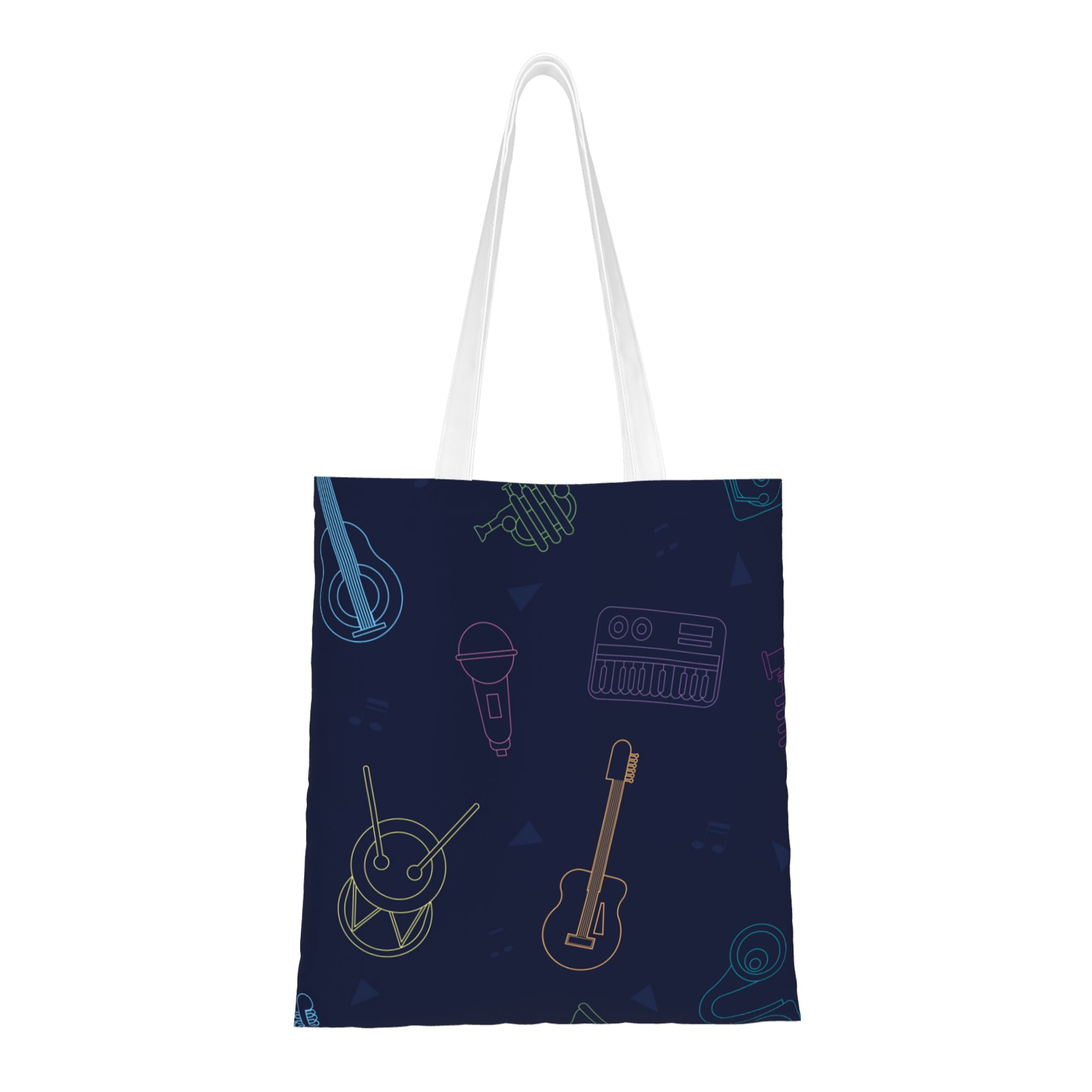 DouZhe Reusable Grocery Bags, Neon Guitar Musical Instruments ...