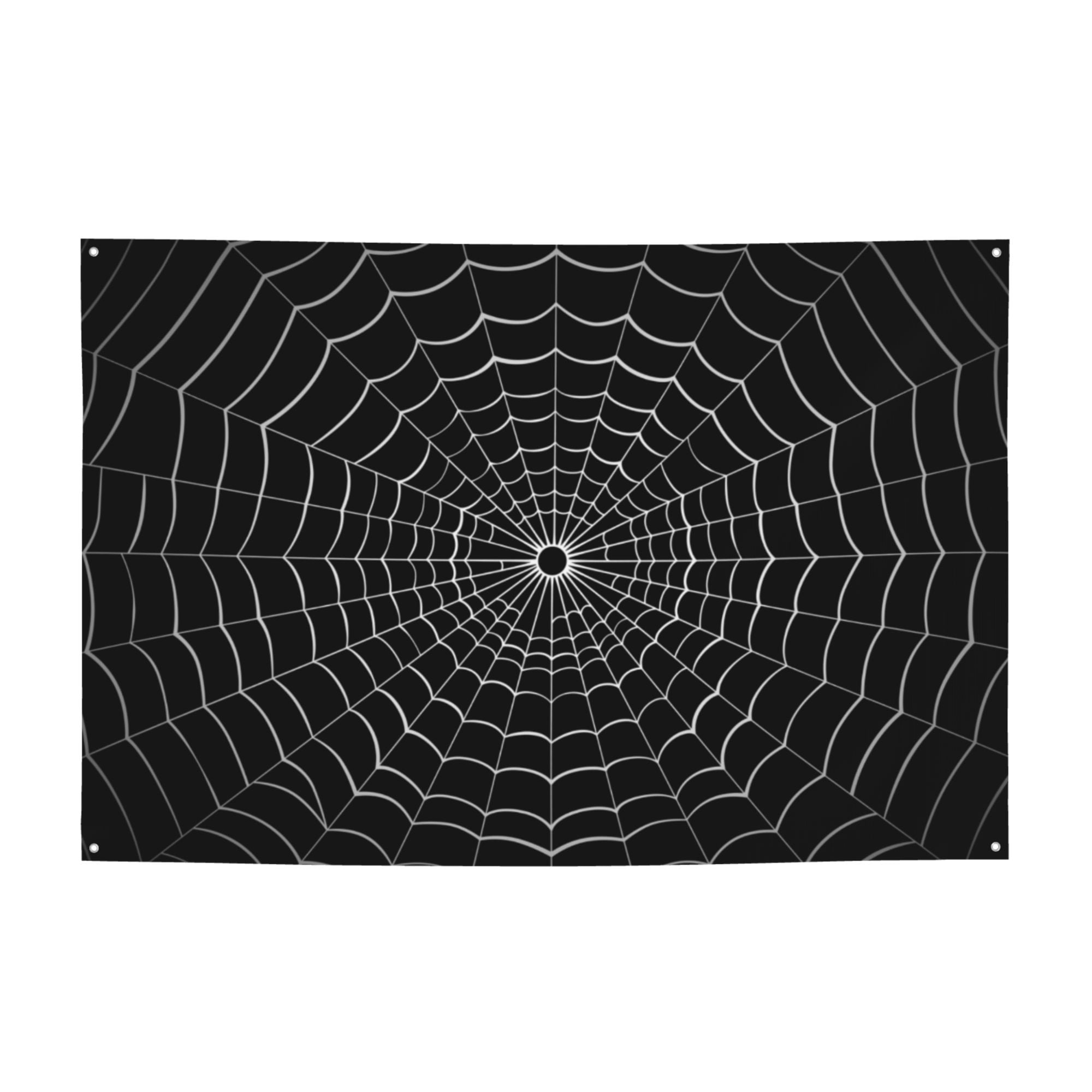 DouZhe Spider Web Black Cobweb Sign Banner, Hanging Banners Backdrop ...