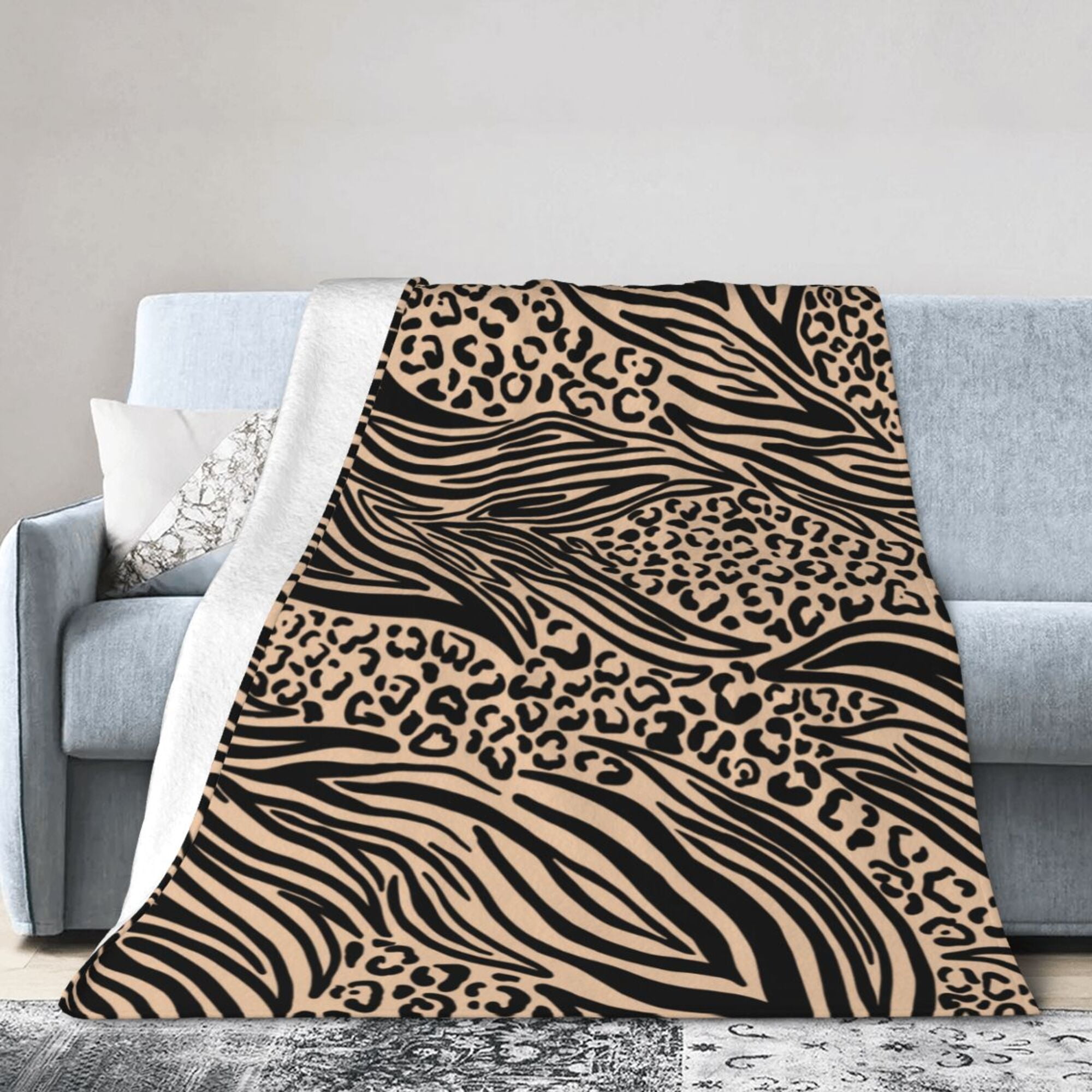 DouZhe Ultra-Soft Micro Fleece Lightweight Flannel Bed Blanket, African ...