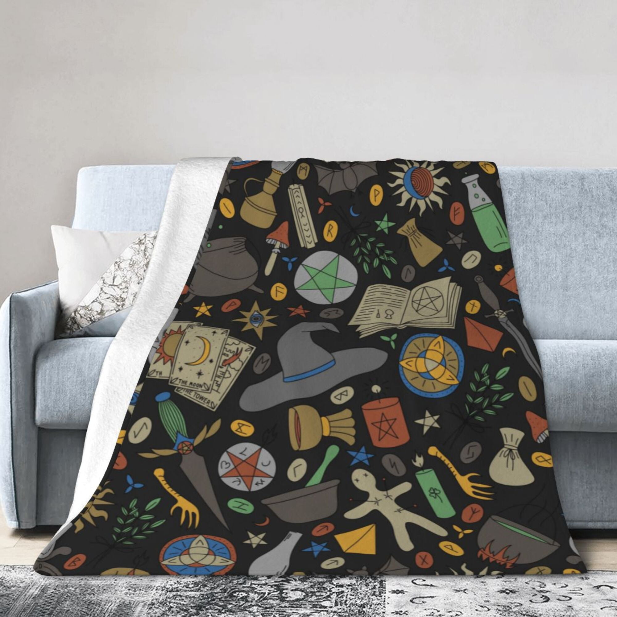 DouZhe Ultra-Soft Micro Fleece Lightweight Flannel Bed Blanket, Alchemy ...