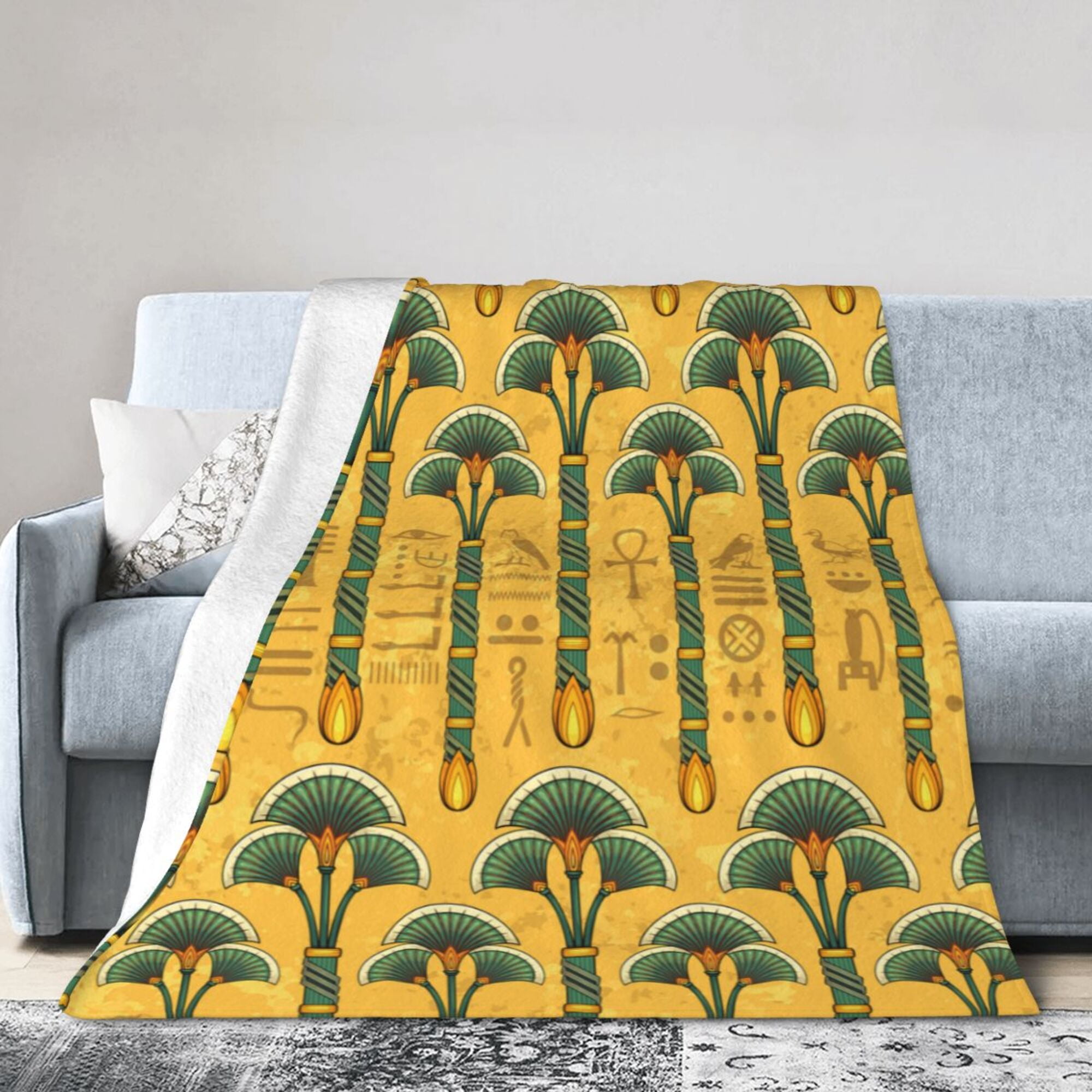Douzhe Ultra Soft Micro Fleece Lightweight Flannel Bed Blanket Ancient
