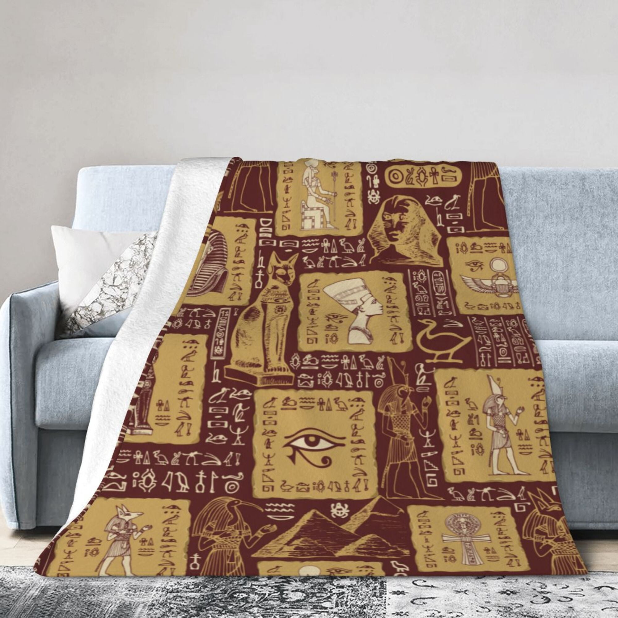 Douzhe Ultra Soft Micro Fleece Lightweight Flannel Bed Blanket Ancient