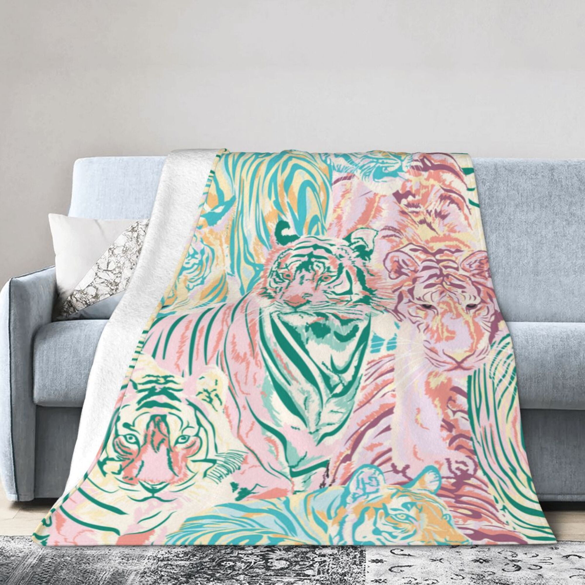 DouZhe Ultra-Soft Micro Fleece Lightweight Flannel Bed Blanket, Animal ...