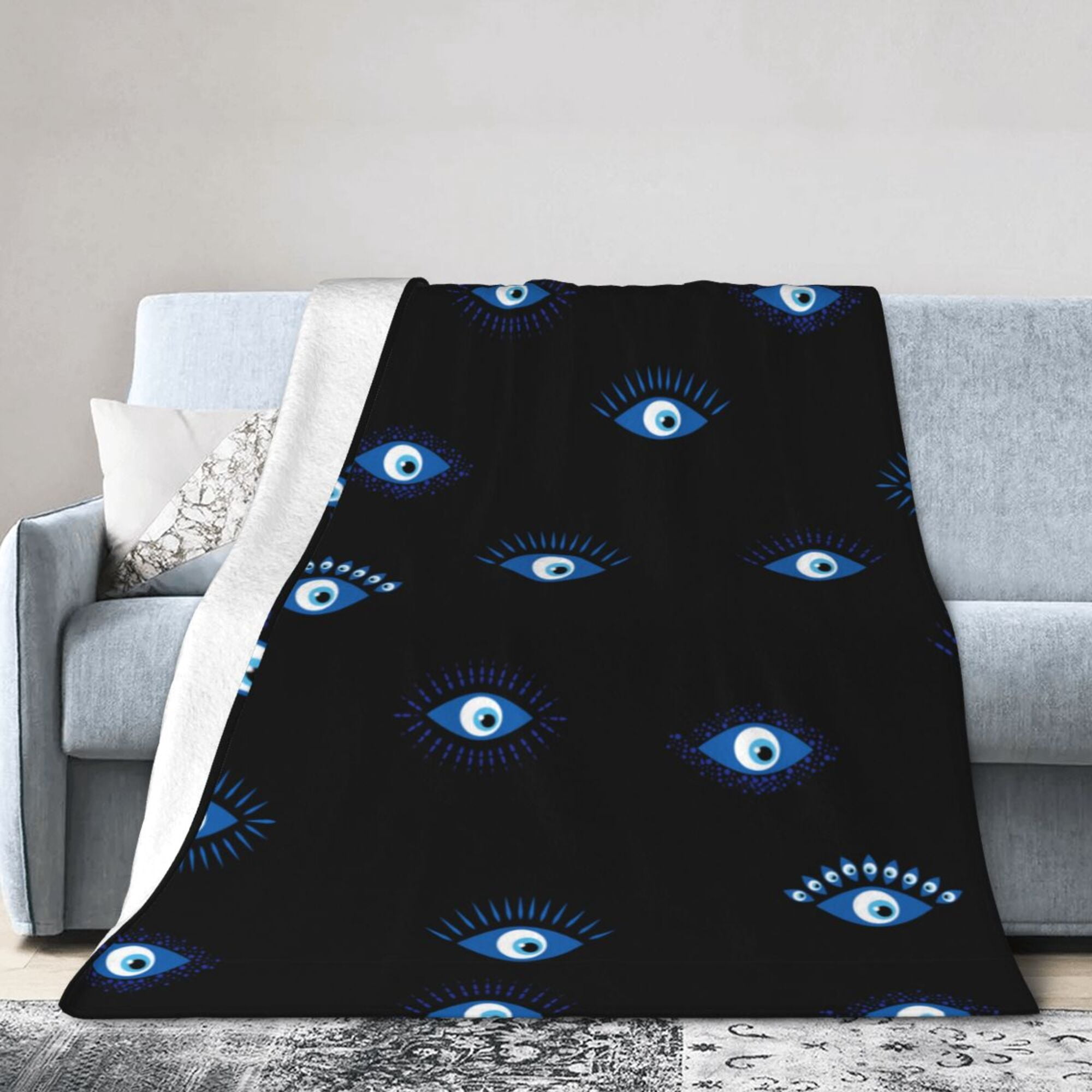 DouZhe Ultra-Soft Micro Fleece Lightweight Flannel Bed Blanket, Blue ...