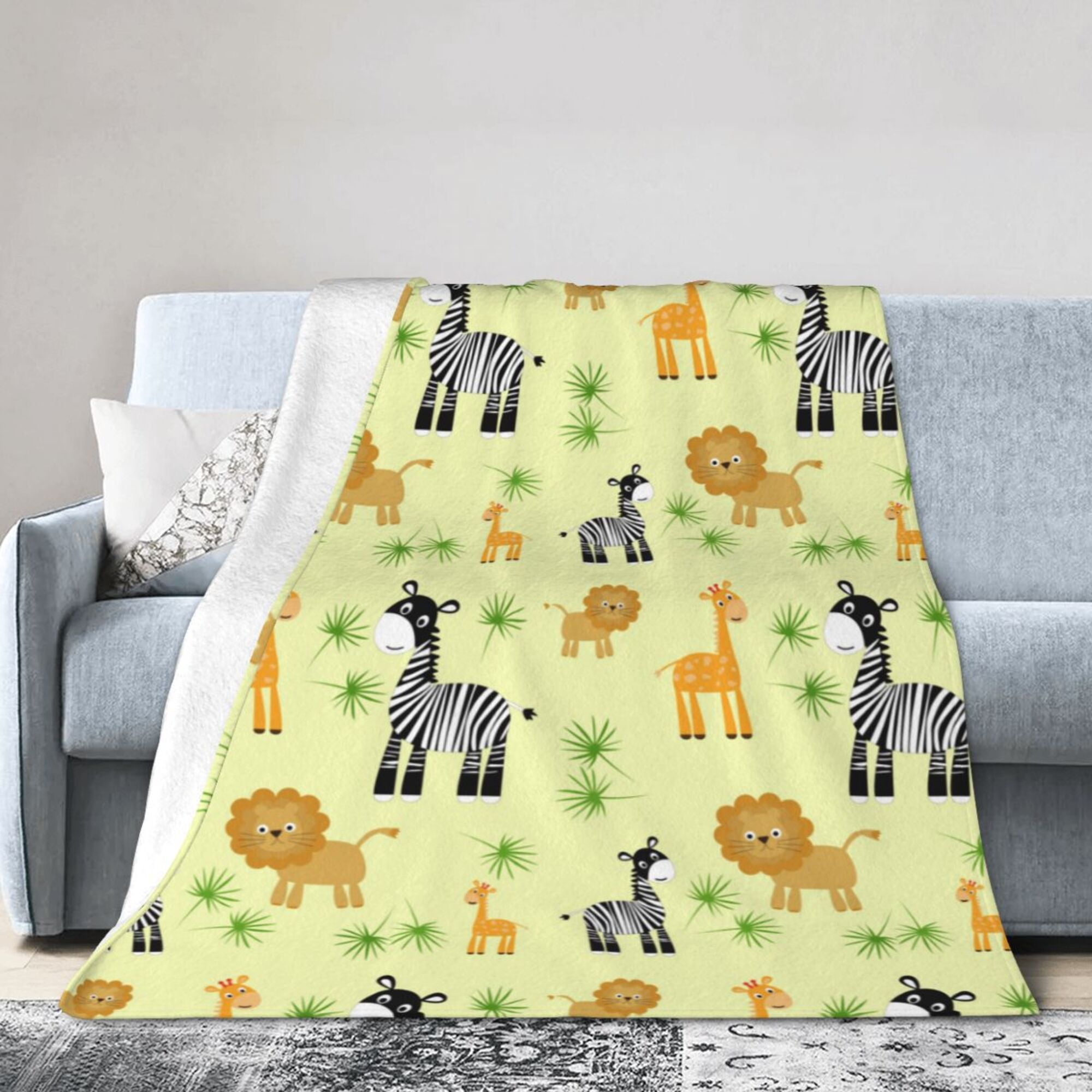 DouZhe Ultra-Soft Micro Fleece Lightweight Flannel Bed Blanket, Cartoon ...