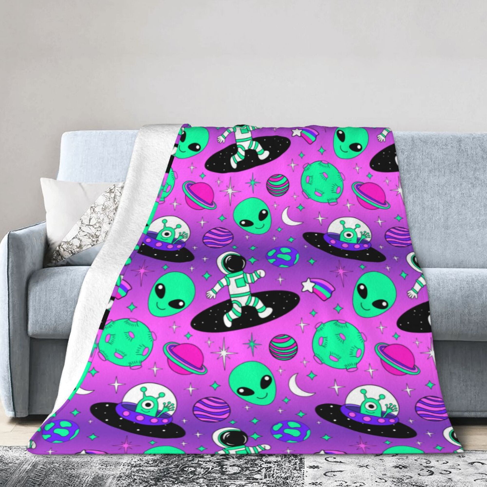 DouZhe Ultra-Soft Micro Fleece Lightweight Flannel Bed Blanket, Cartoon ...