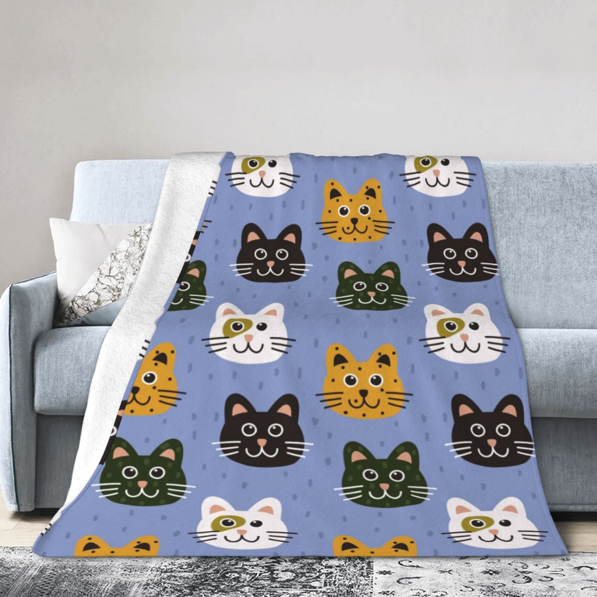 DouZhe Ultra-Soft Micro Fleece Lightweight Flannel Bed Blanket, Cartoon ...