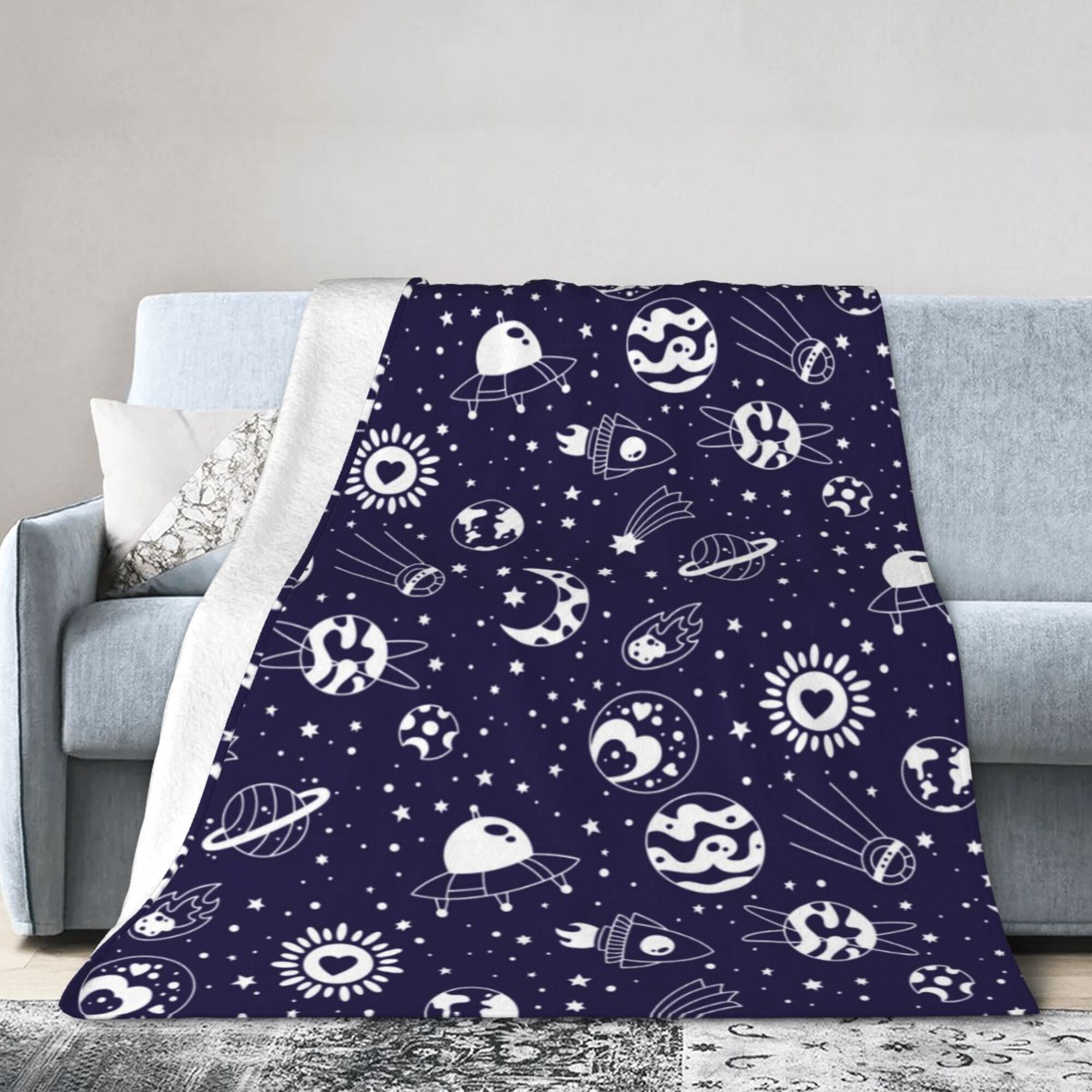 DouZhe Ultra-Soft Micro Fleece Lightweight Flannel Bed Blanket, Cartoon ...