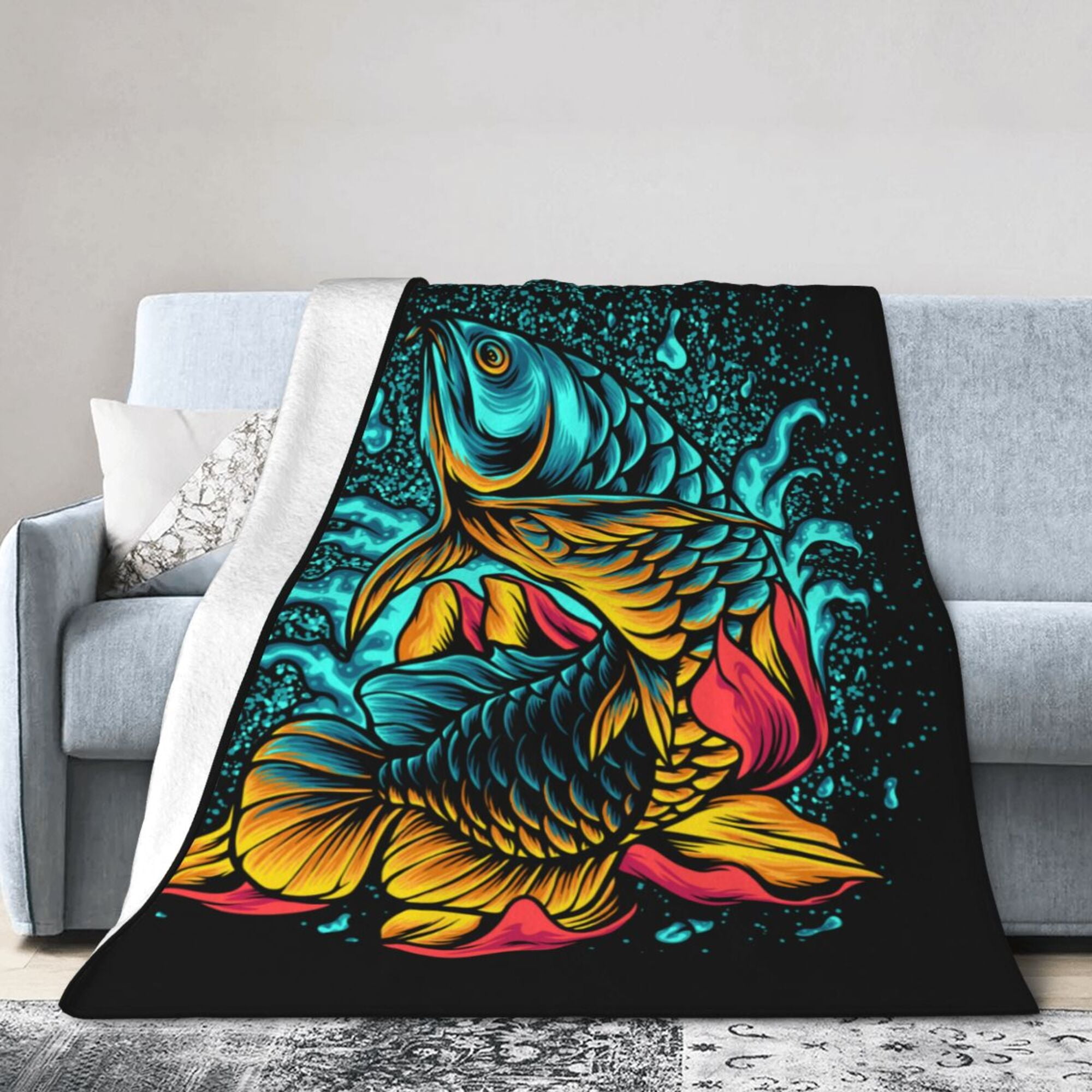 DouZhe Ultra-Soft Micro Fleece Lightweight Flannel Bed Blanket, Cartoon ...