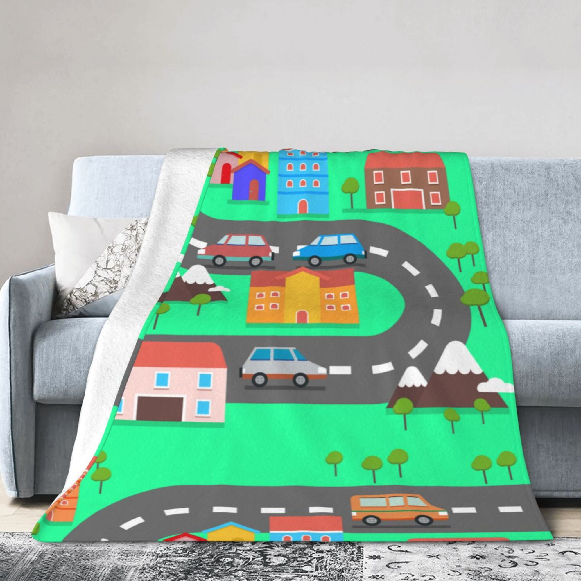 DouZhe Ultra-Soft Micro Fleece Lightweight Flannel Bed Blanket, Cartoon ...