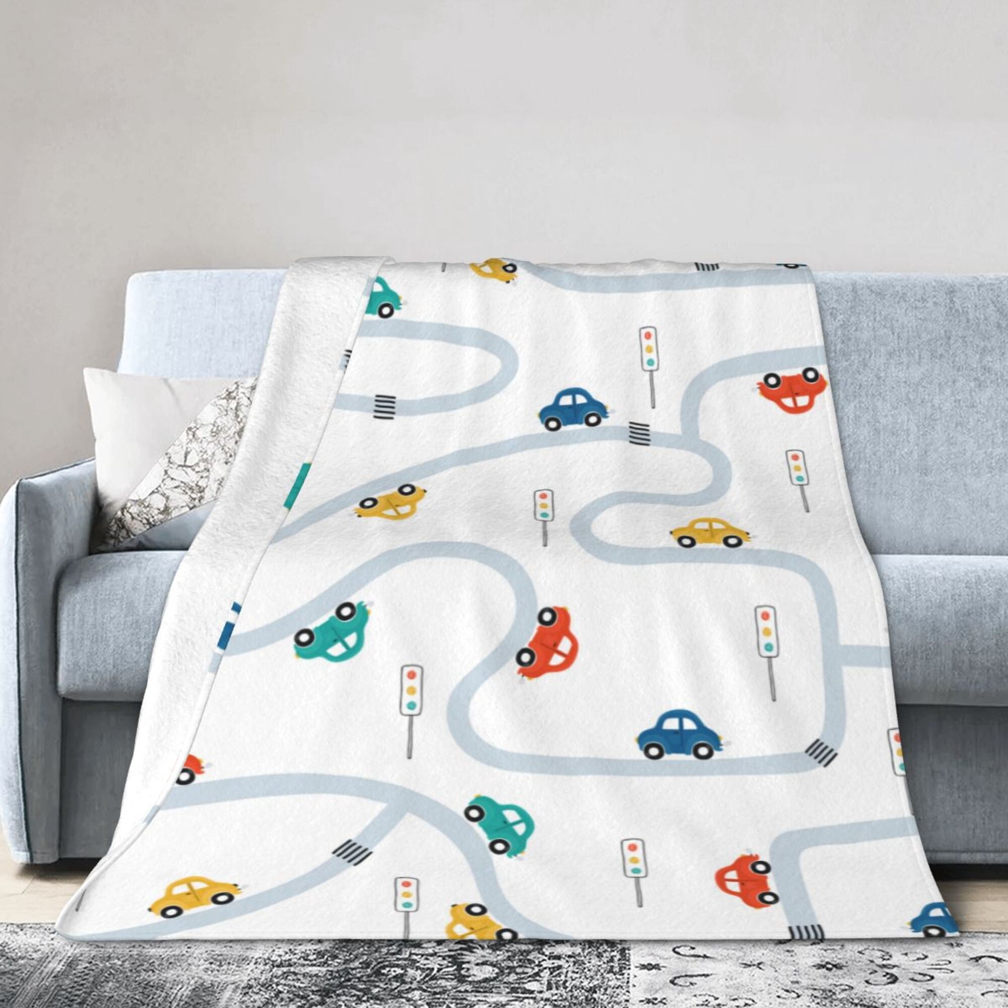 DouZhe Ultra-Soft Micro Fleece Lightweight Flannel Bed Blanket, Cartoon ...