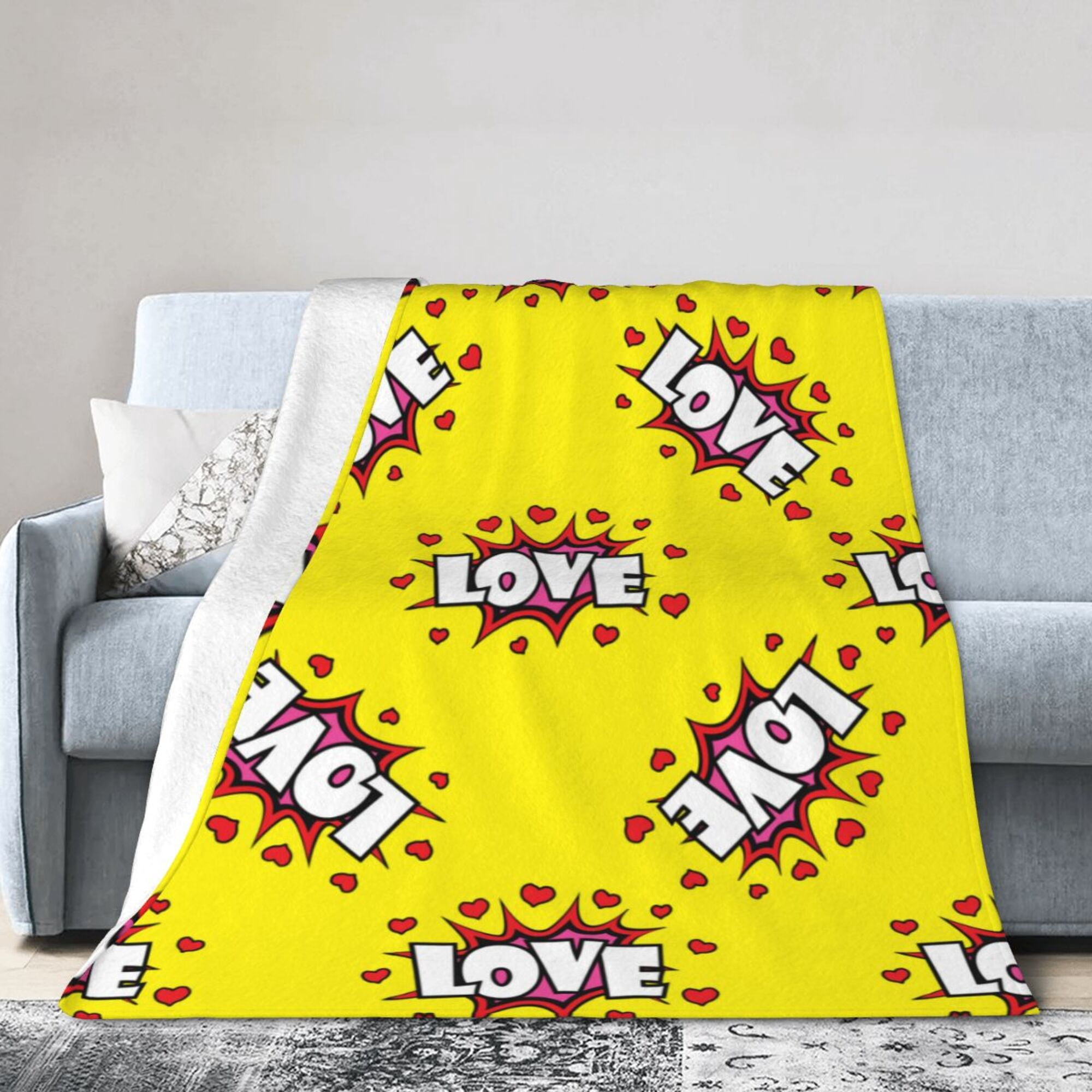 DouZhe Ultra-Soft Micro Fleece Lightweight Flannel Bed Blanket, Comic ...