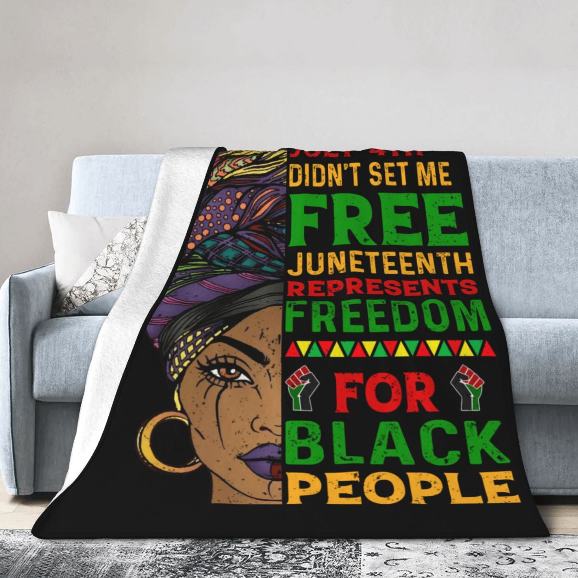 DouZhe Ultra-Soft Micro Fleece Lightweight Flannel Bed Blanket, Freedom ...