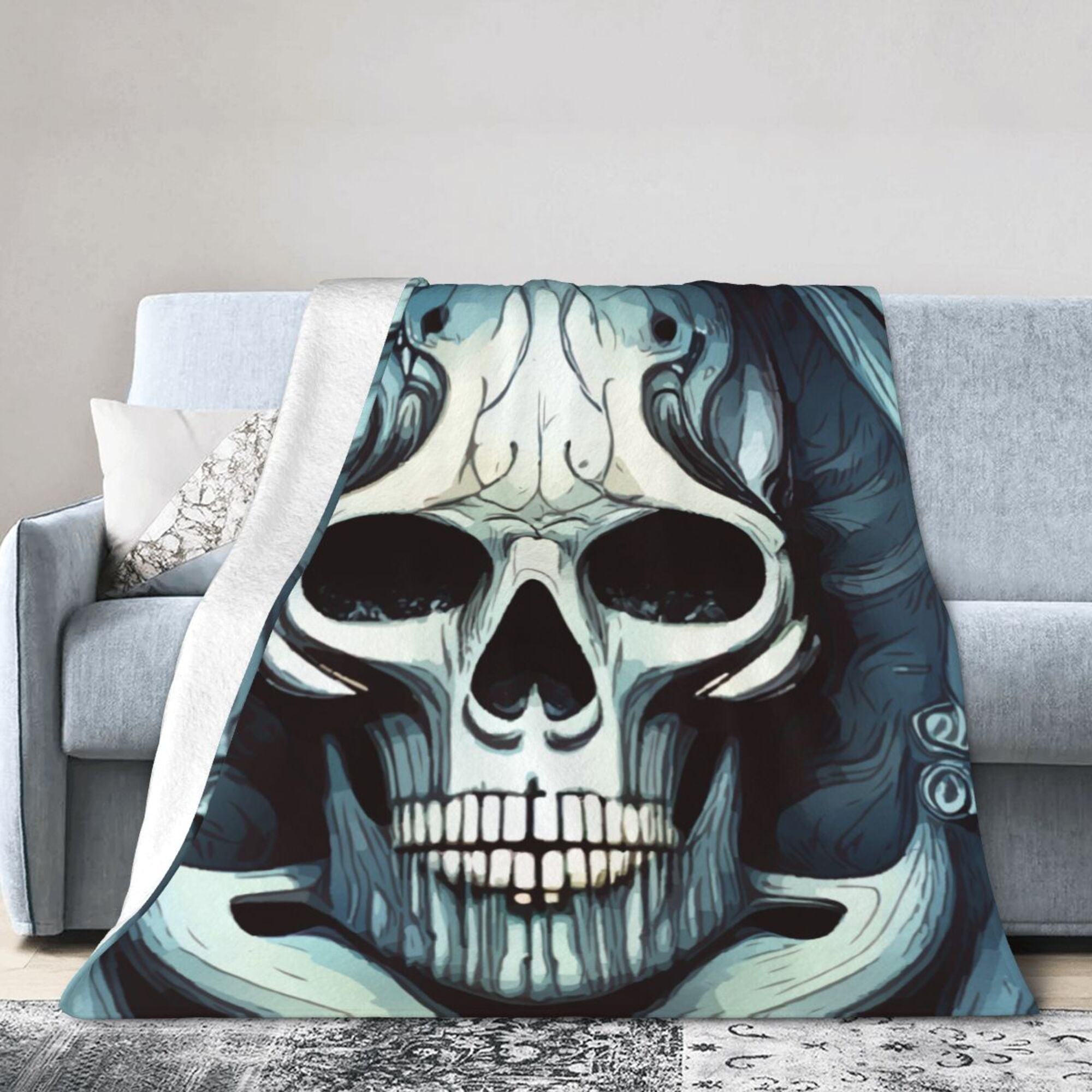 DouZhe Ultra-Soft Micro Fleece Lightweight Flannel Bed Blanket, Gothic ...