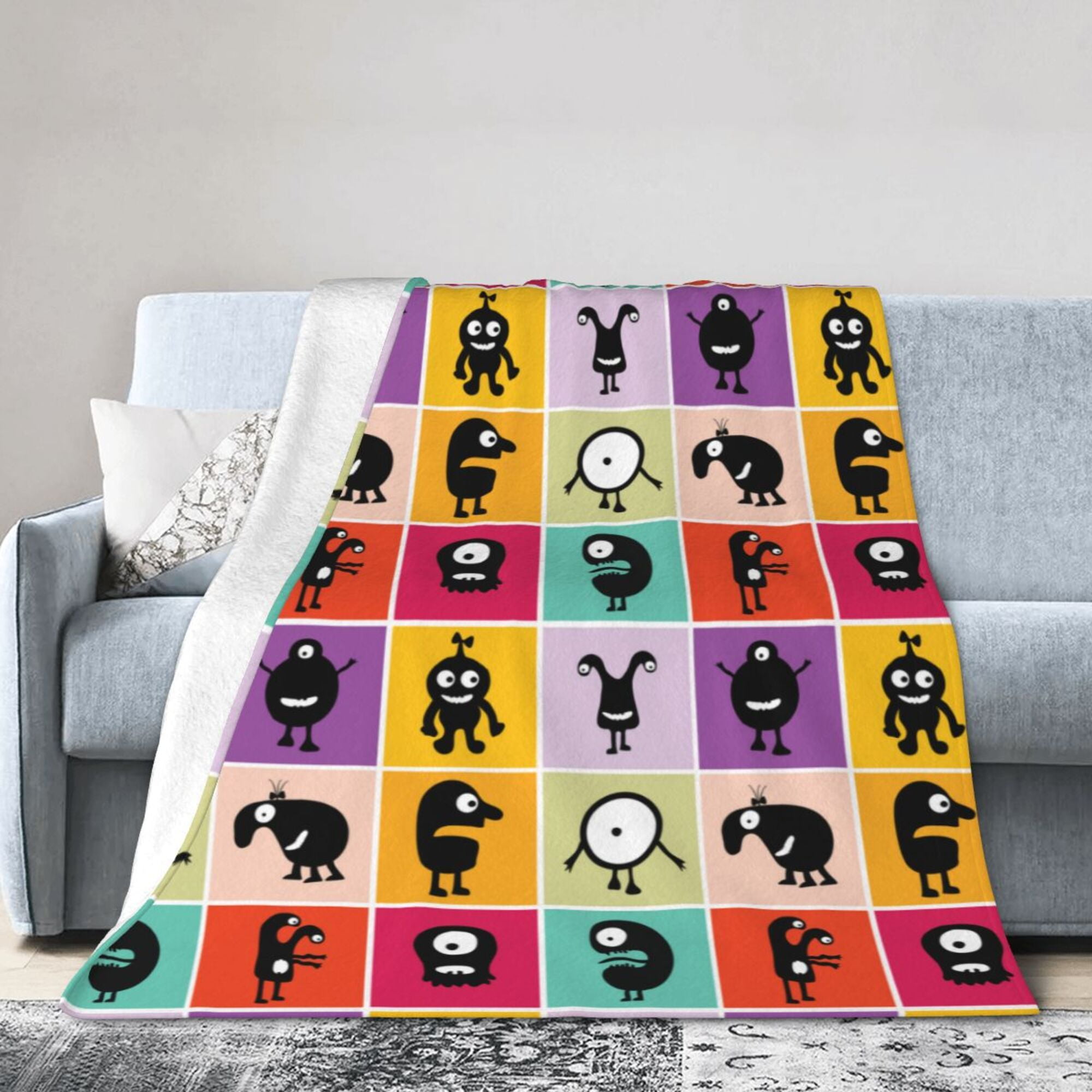 DouZhe Ultra-Soft Micro Fleece Lightweight Flannel Bed Blanket, Happy ...