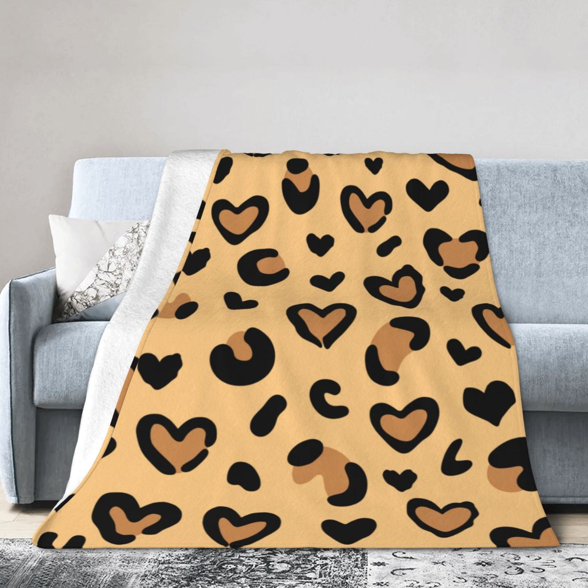 DouZhe Ultra-Soft Micro Fleece Lightweight Flannel Bed Blanket, Heart ...