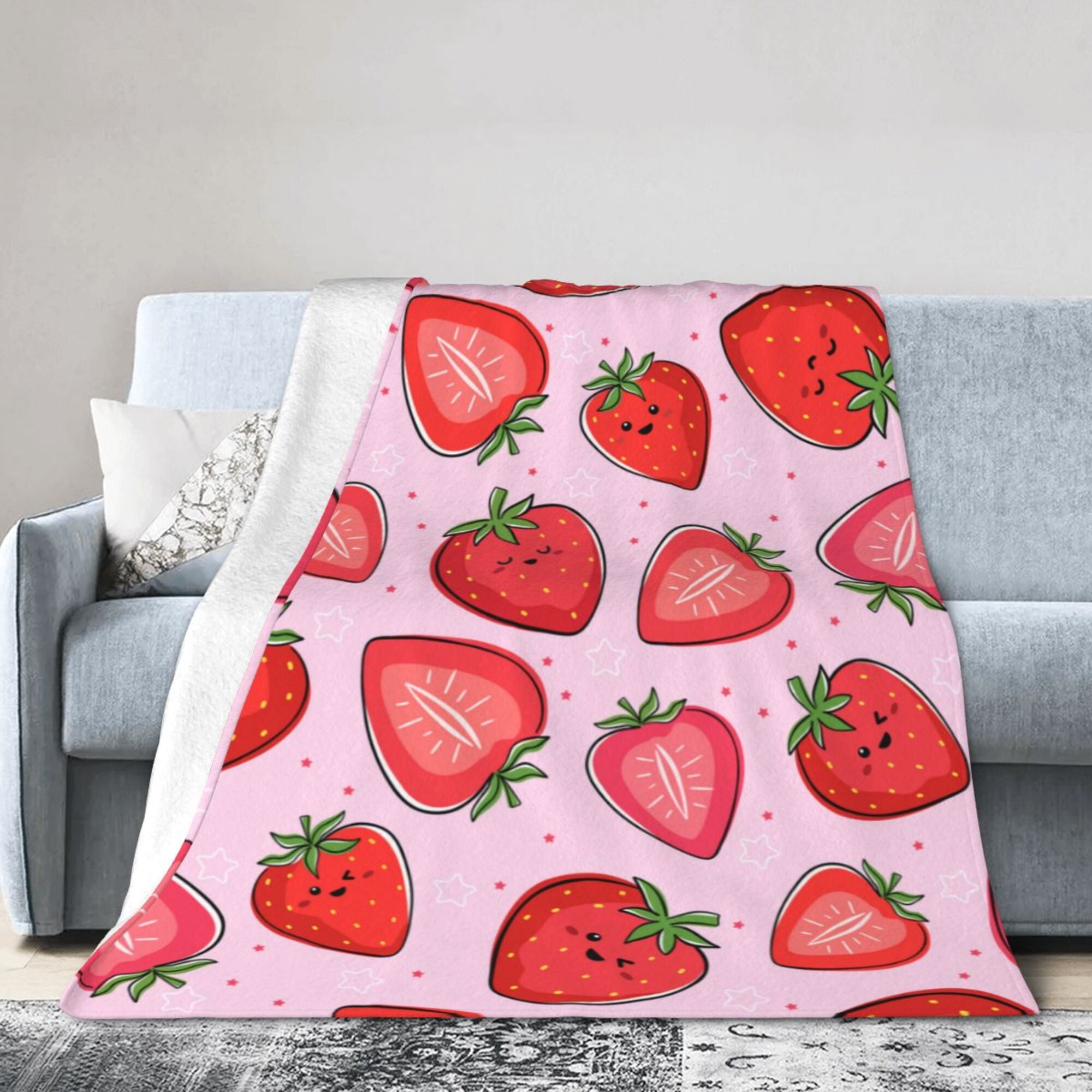 DouZhe Ultra-Soft Micro Fleece Lightweight Flannel Bed Blanket, Kawaii ...